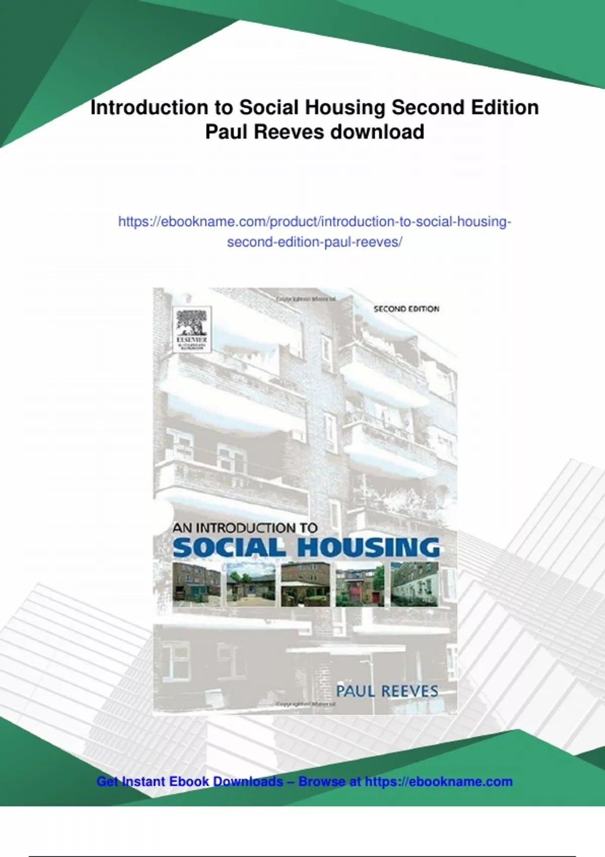Summary Introduction to Social Housing Second Edition Paul Reeves ...