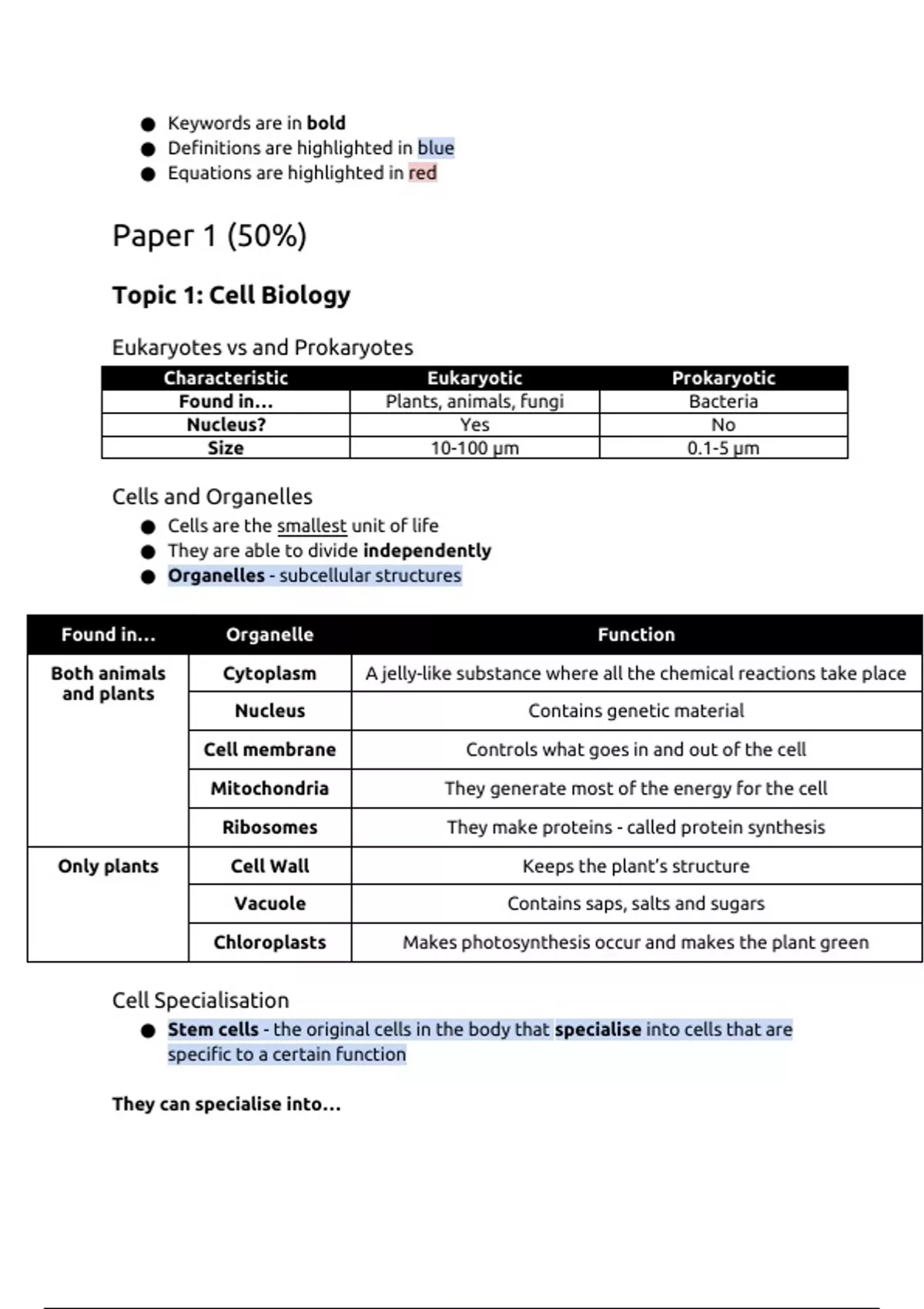 GCSE Science (AQA Higher Triple) - Complete Summary Notes (all 3 ...