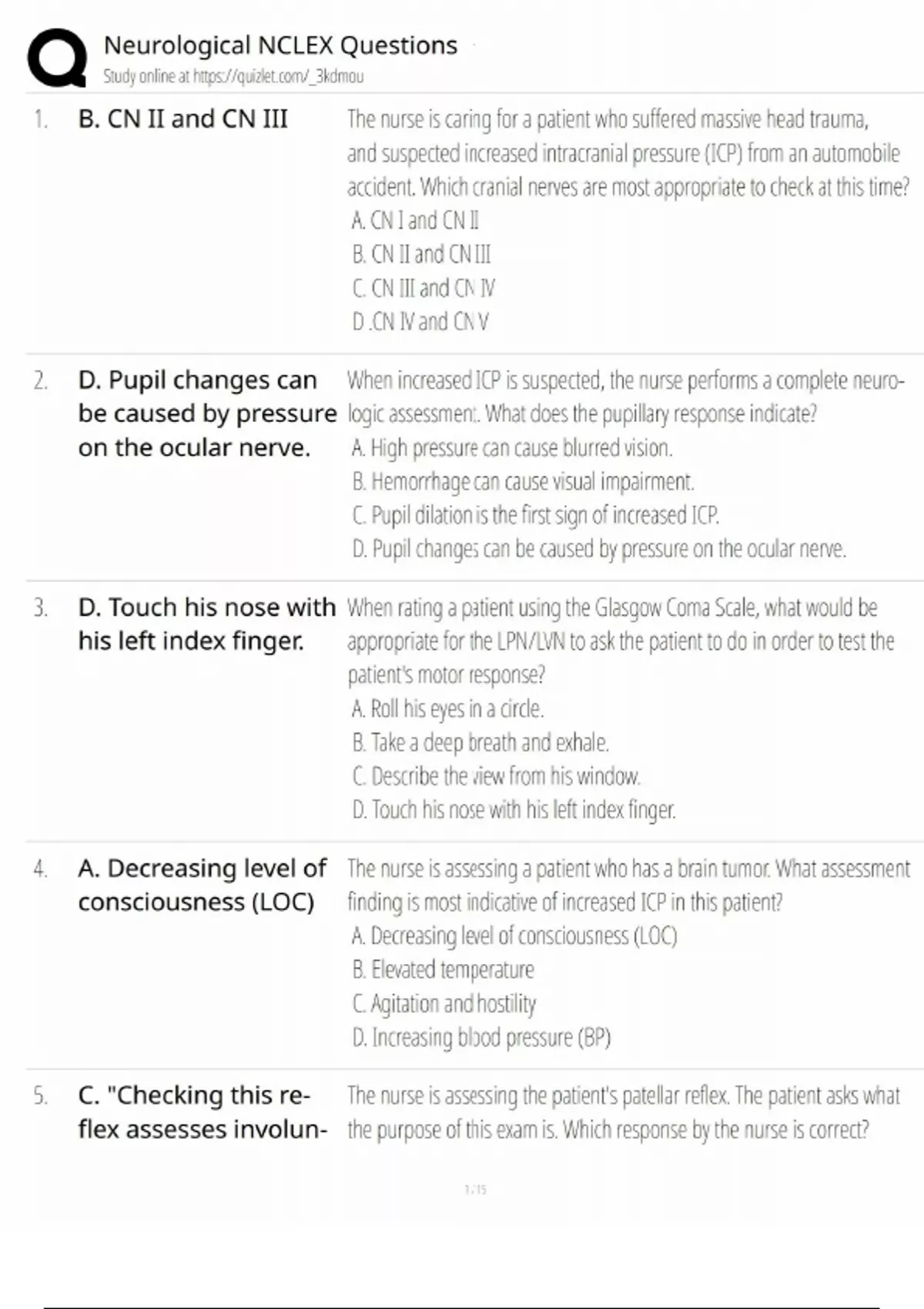 NCLEX-RN & NCLEX-PN Neurological Nursing / Score 100% / 2025 Update ...