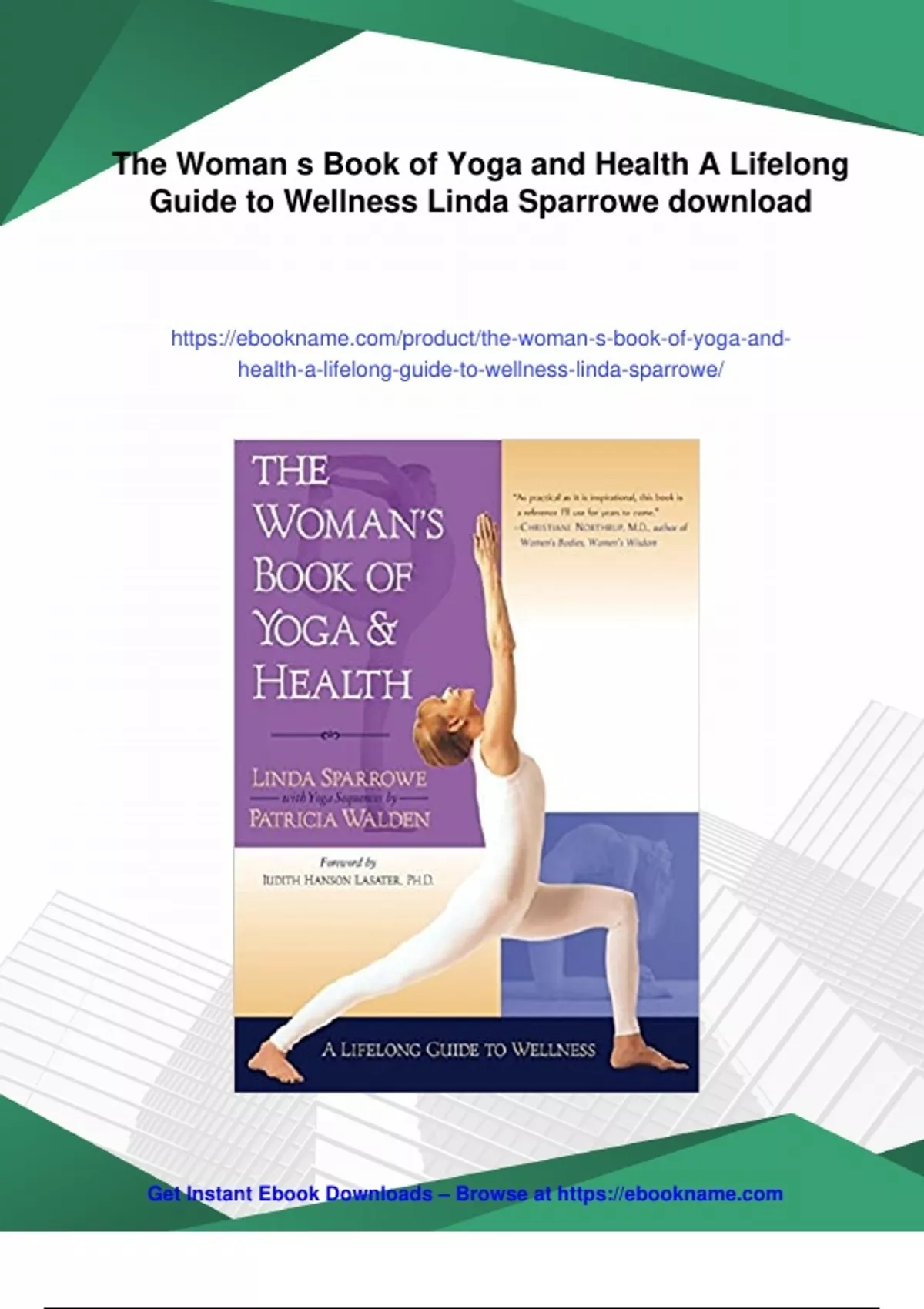 Summary The Woman s Book of Yoga and Health A Lifelong Guide to ...