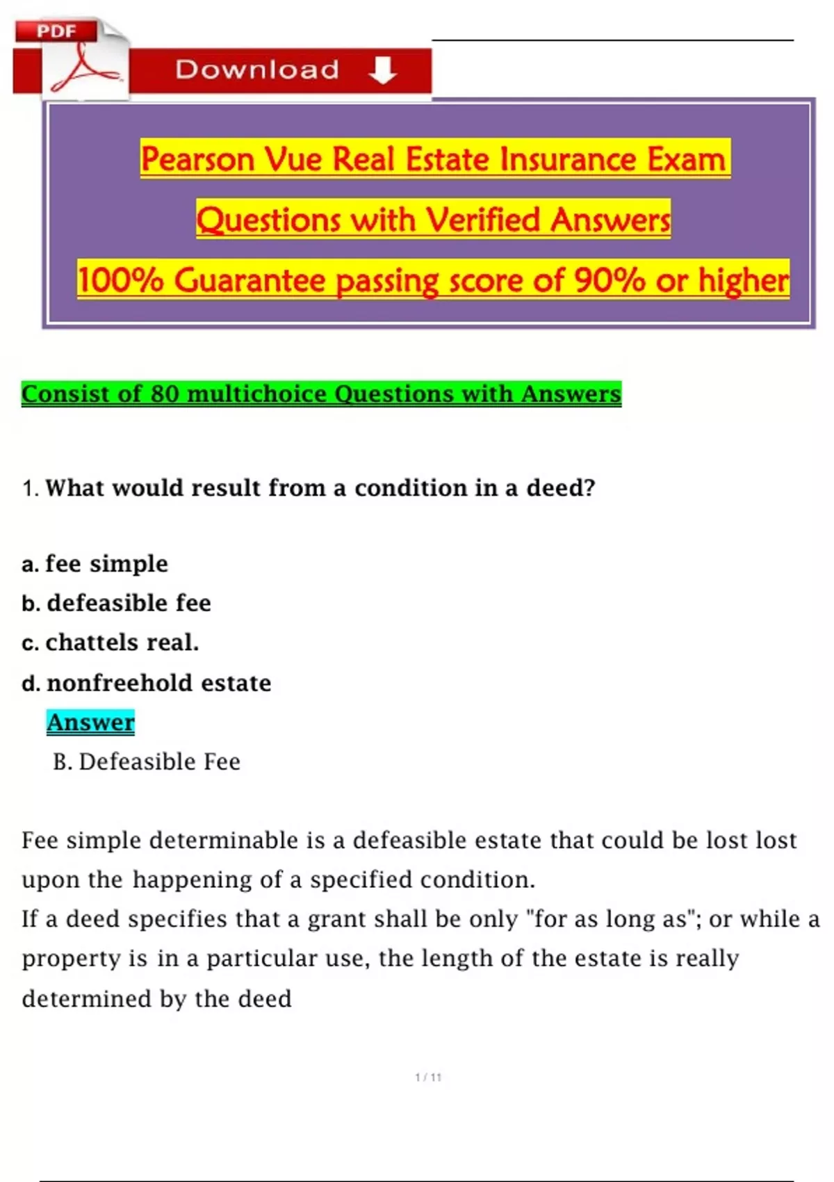 Study Bundle for Pearson Vue Property Insurance with 4 Practice Exams ...