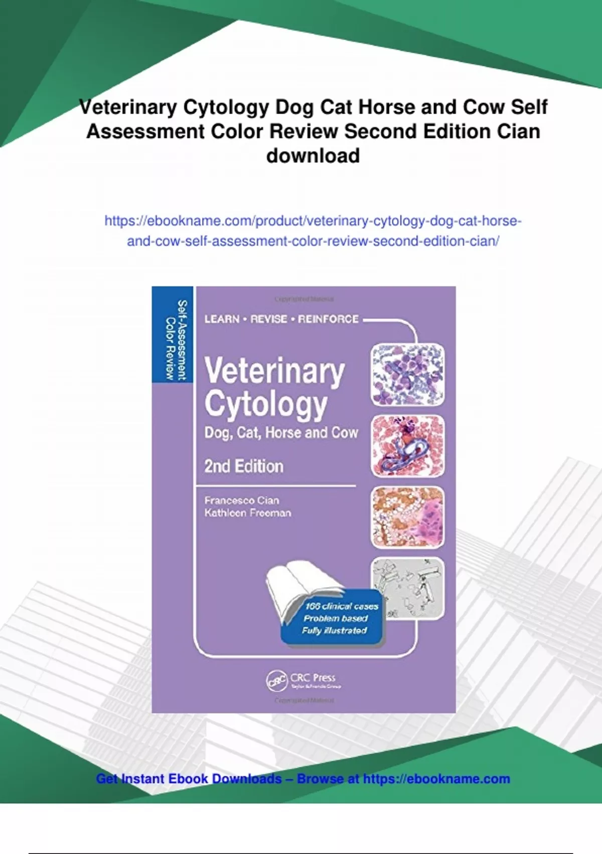 Summary Veterinary Cytology Dog Cat Horse and Cow Self Assessment Color ...