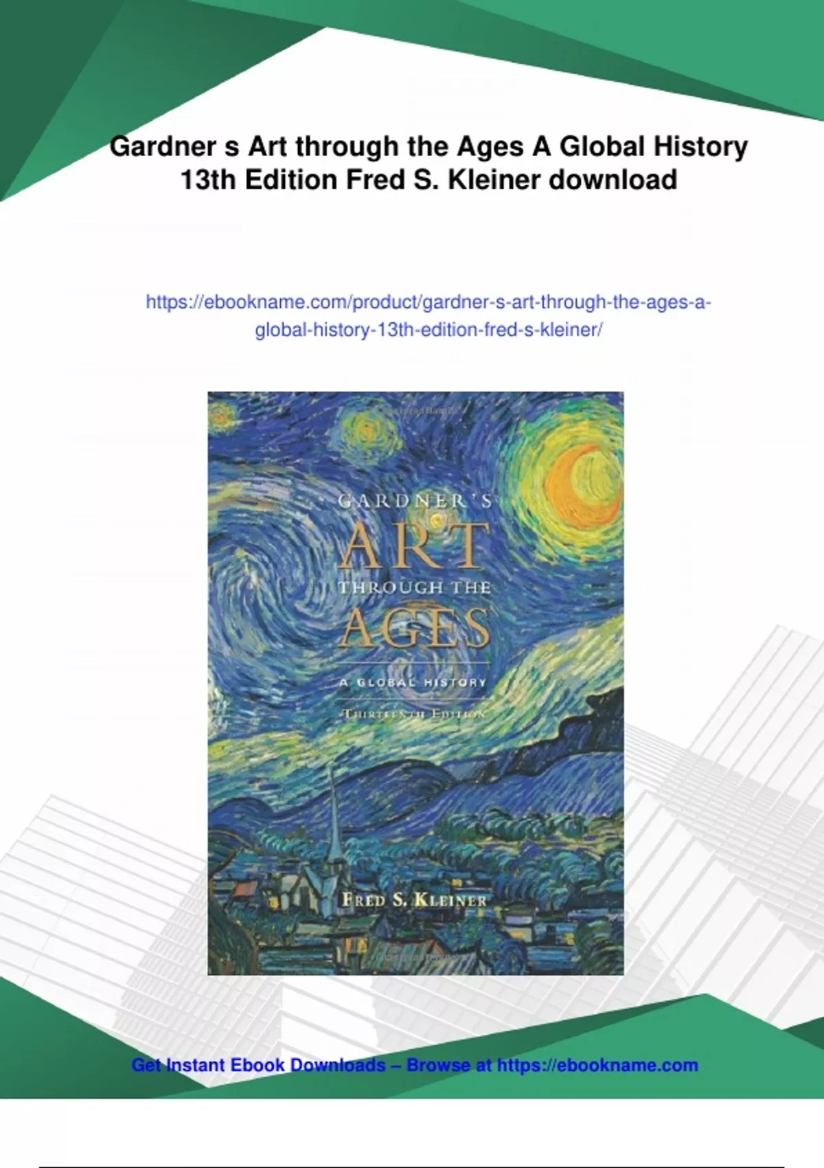 Summary Gardner s Art through the Ages A Global History 13th Edition ...