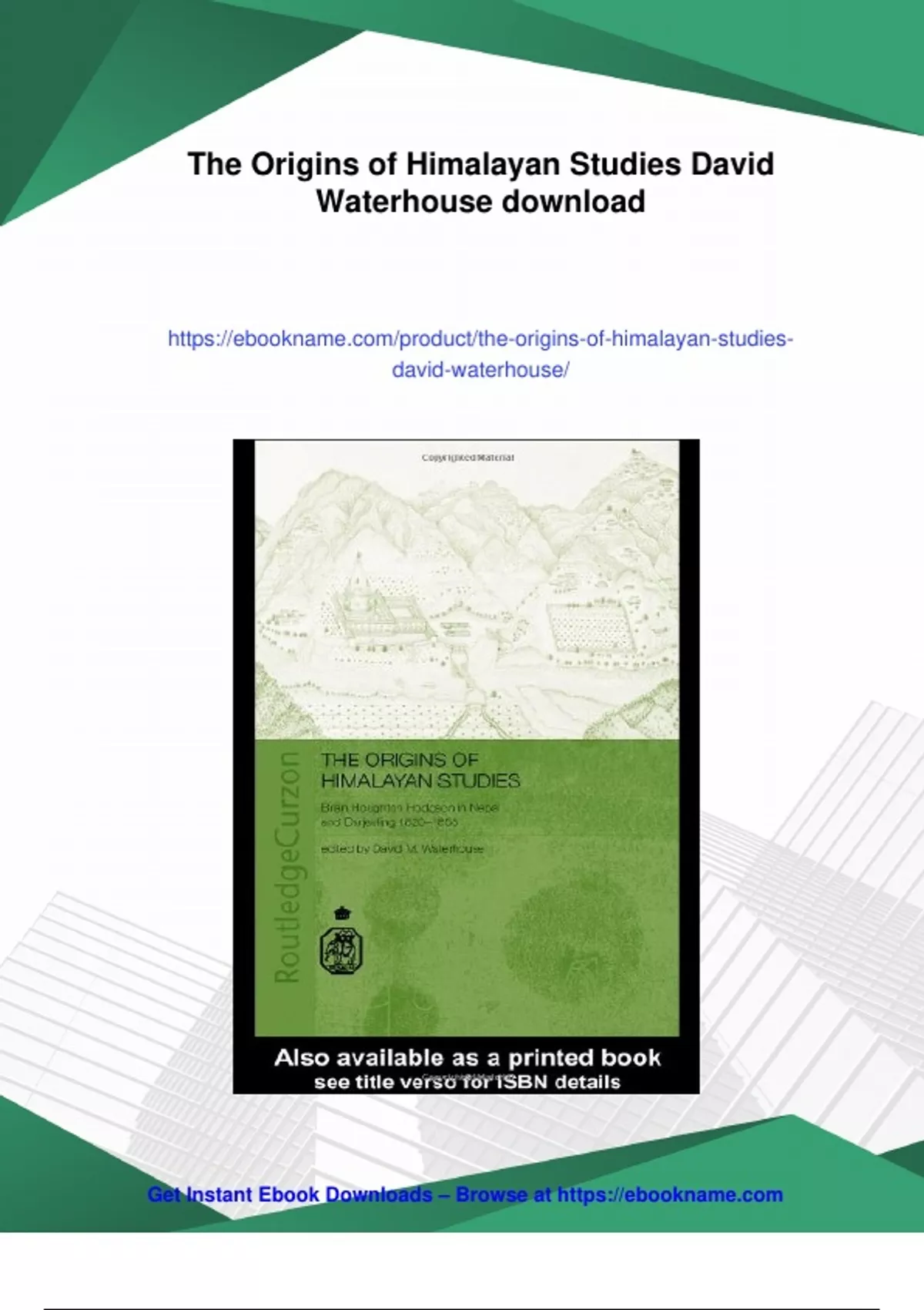 Summary The Origins of Himalayan Studies David Waterhouse - Digital ...