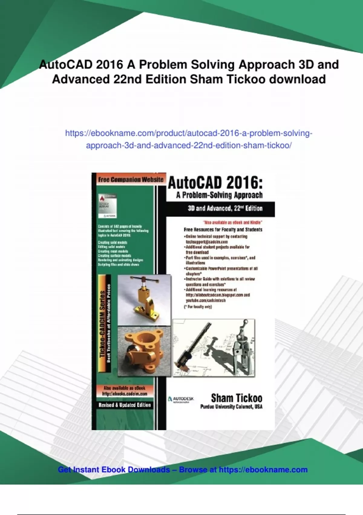 Summary Autocad 2016 A Problem Solving Approach 3d And Advanced 22nd