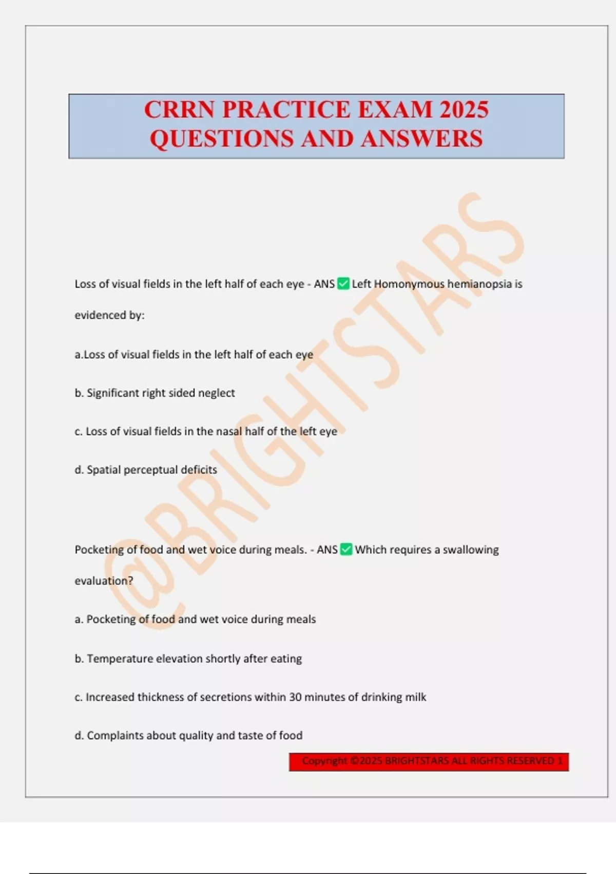Crrn Practice Exam 2025 Questions And Answers Crrn Stuvia Us