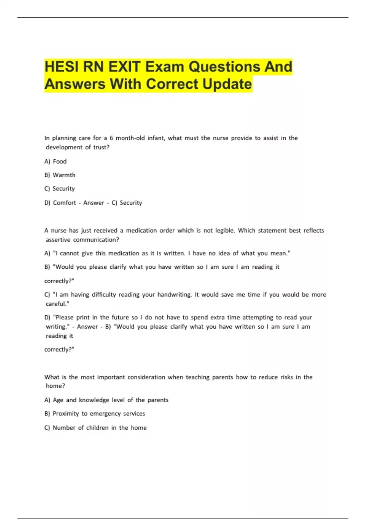 ATI - Nutrition Proctored Package deal Exams 2025/2026 Questions And ...
