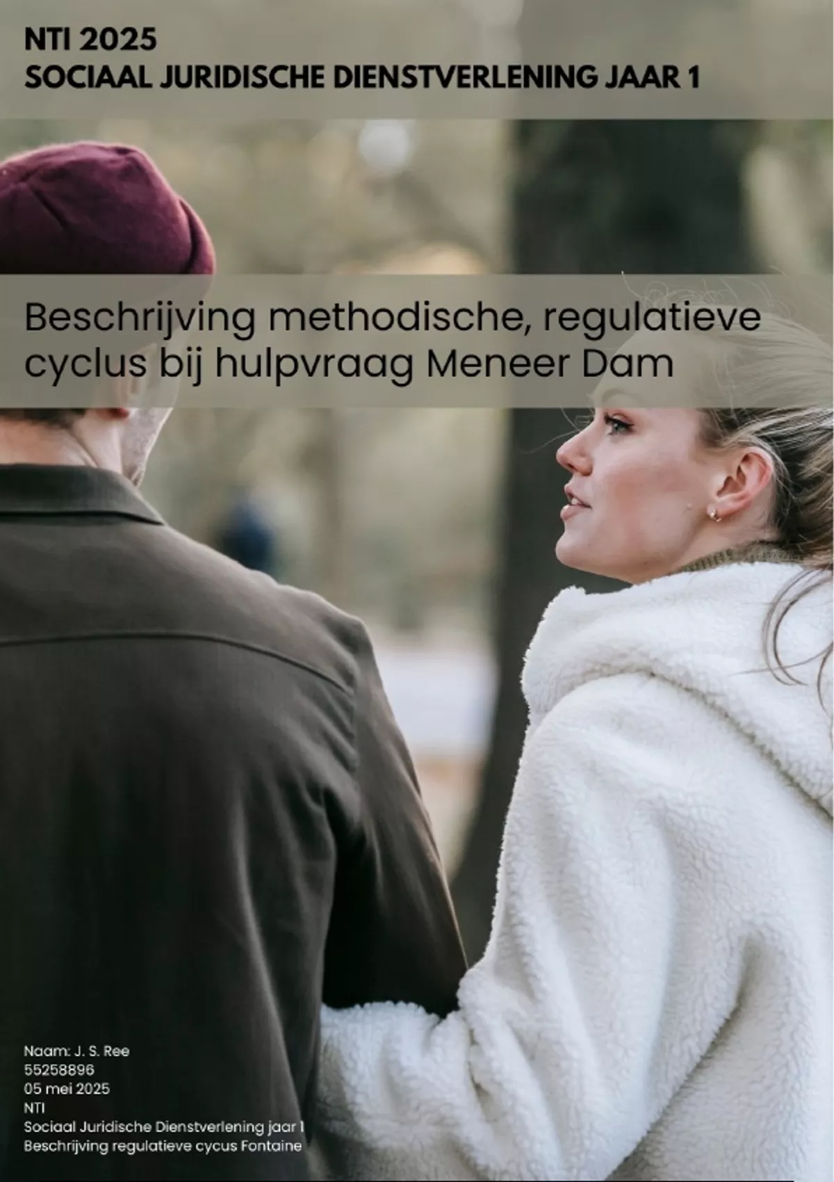 NTI Sociaal Juridische Dienstverlening jaar 1- Regulatieve cyclus ...