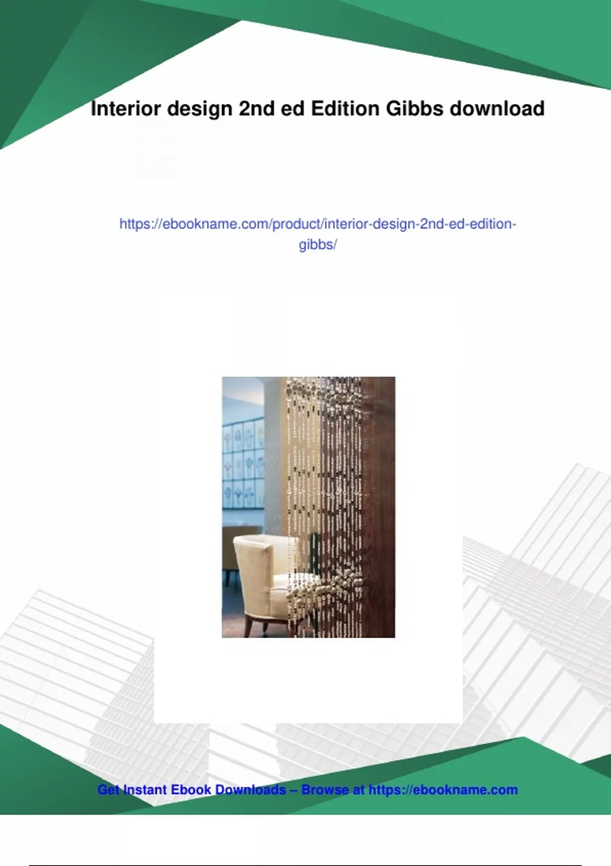 Summary Interior design 2nd ed Edition Gibbs - Instant Download ...