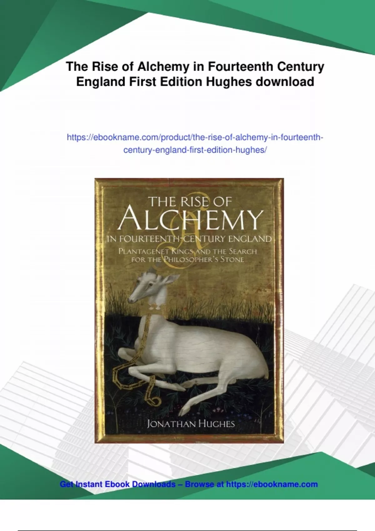 Summary The Rise of Alchemy in Fourteenth Century England First Edition Hughes - Instant ...