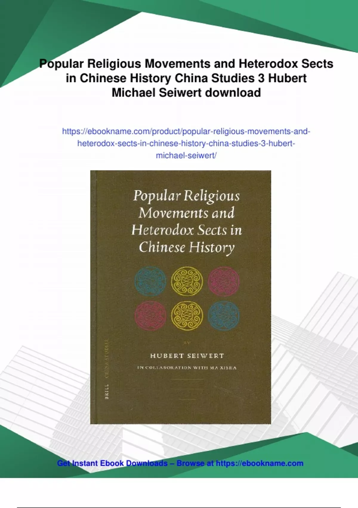 Summary Popular Religious Movements and Heterodox Sects in Chinese ...