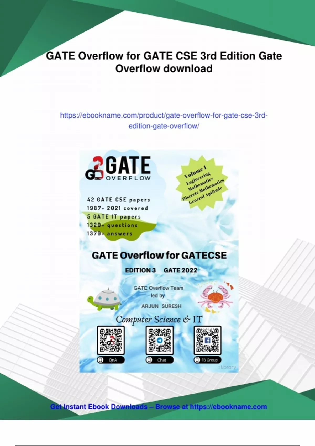 Summary GATE Overflow for GATE CSE 3rd Edition Gate Overflow - Instant Download - Ebookname ...