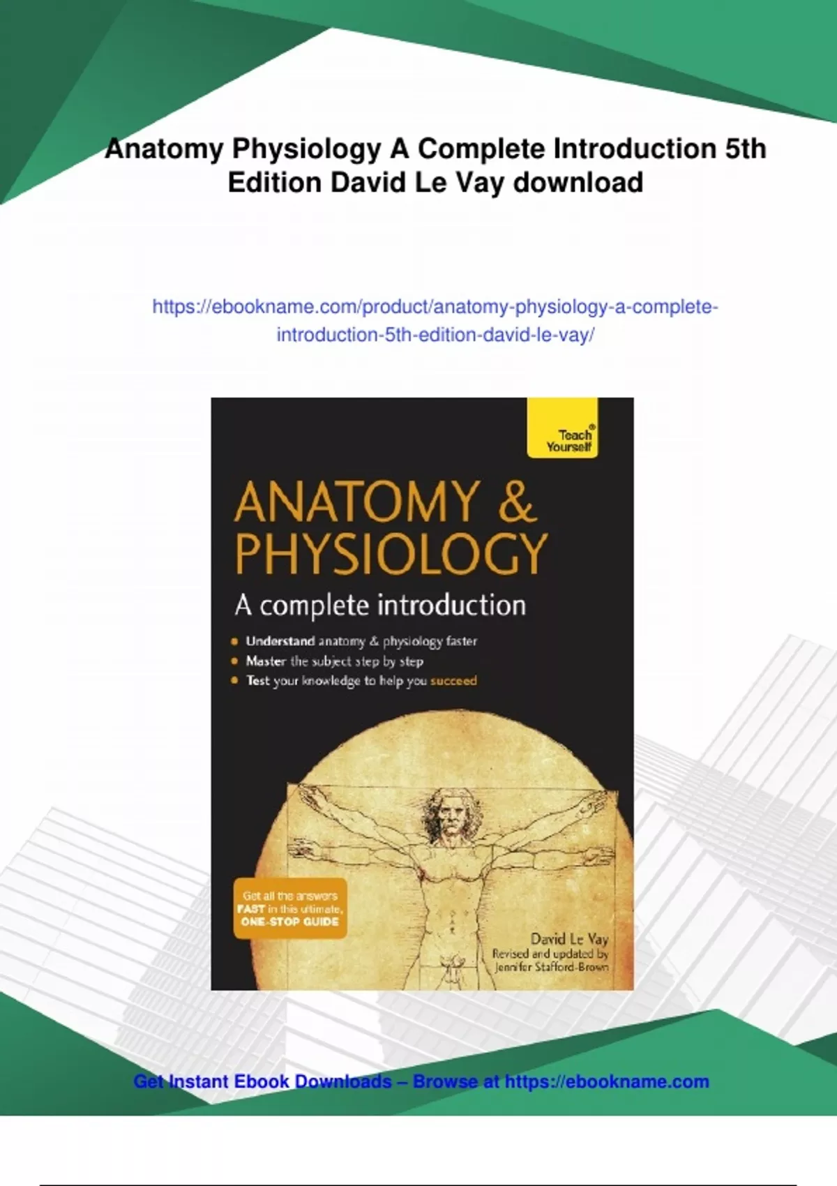 Summary Anatomy Physiology A Complete Introduction 5th Edition David Le ...