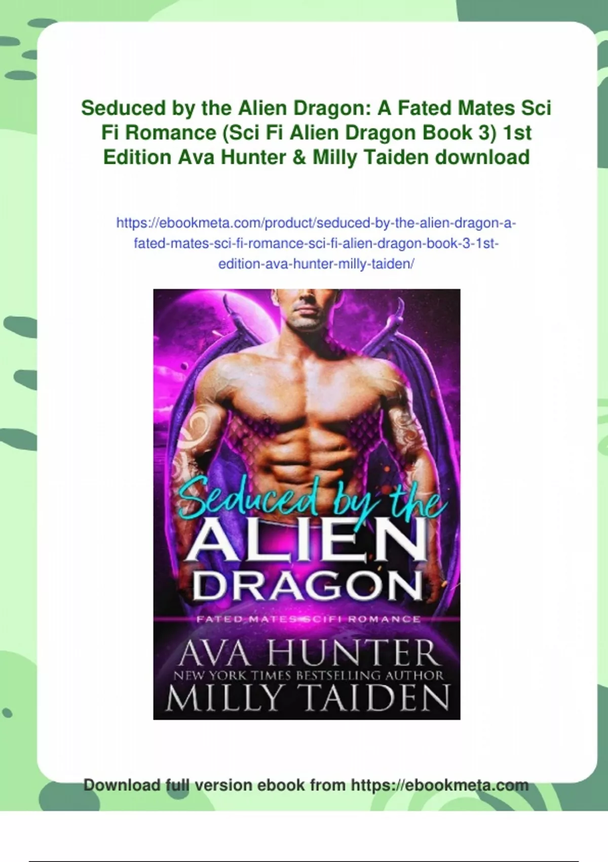 Summary Seduced by the Alien Dragon: A Fated Mates Sci Fi Romance (Sci ...