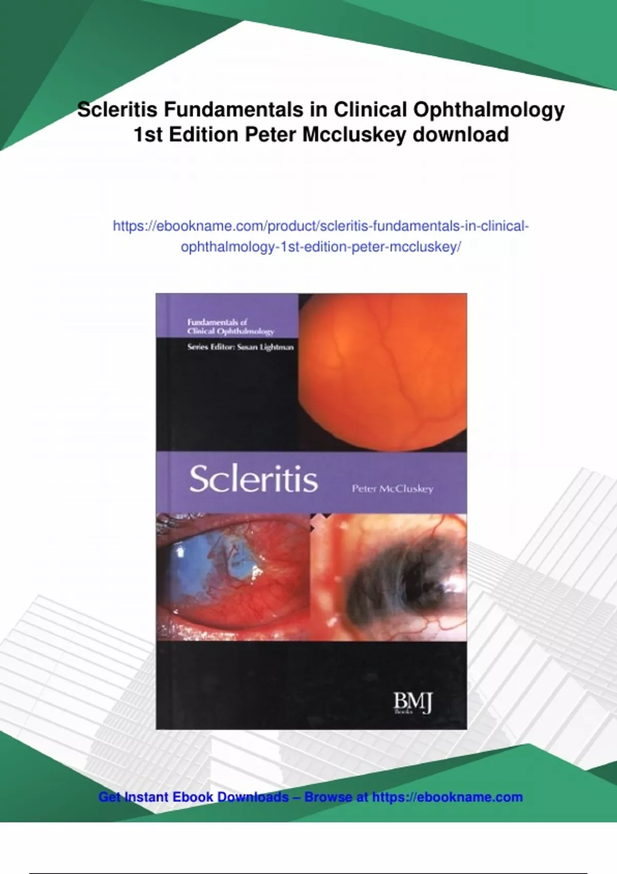 Summary Scleritis Fundamentals in Clinical Ophthalmology 1st Edition ...
