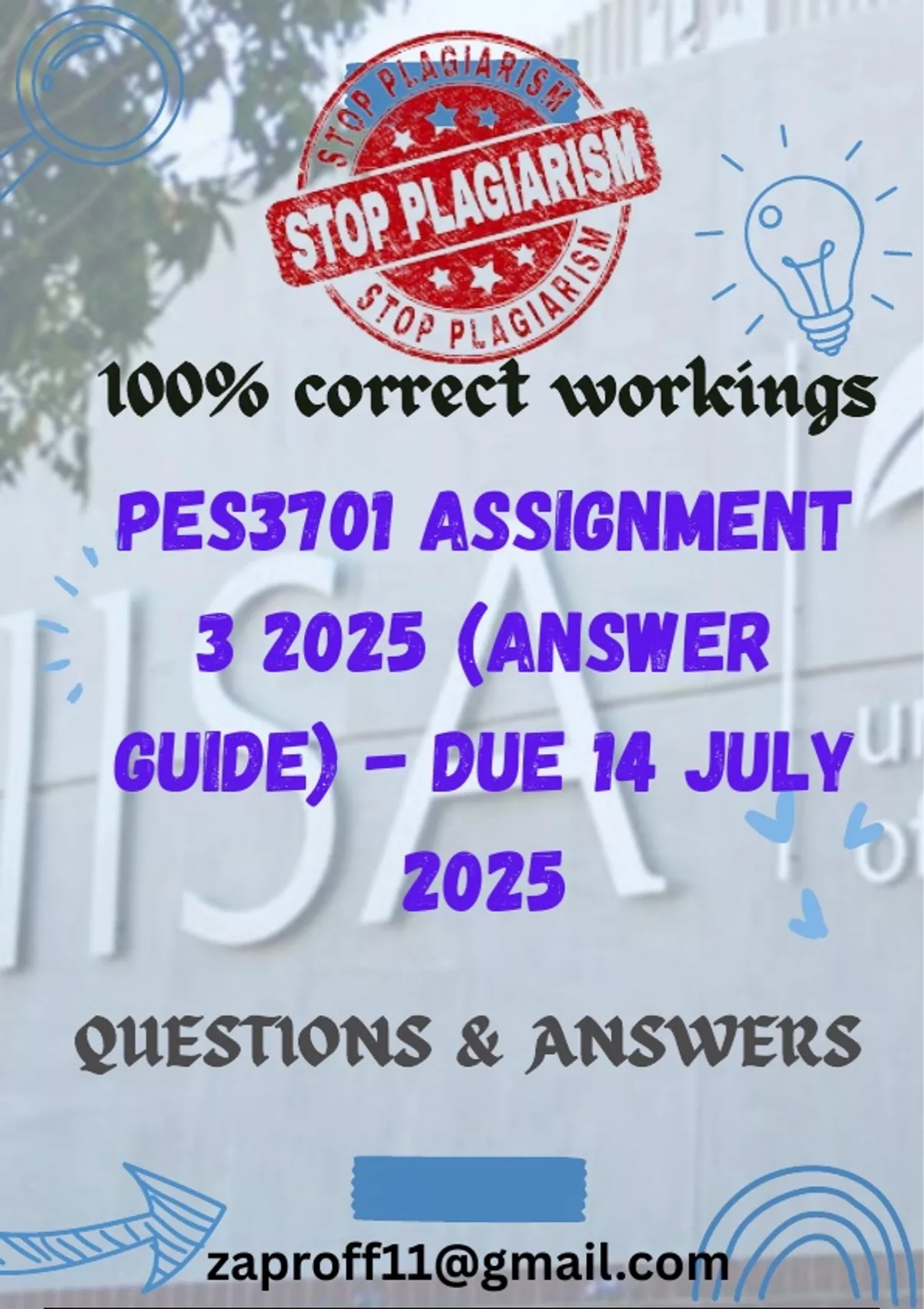 PES3701 Assignment 3 2025 (Answer Guide) - Due 14 July 2025 - PES3701 ...
