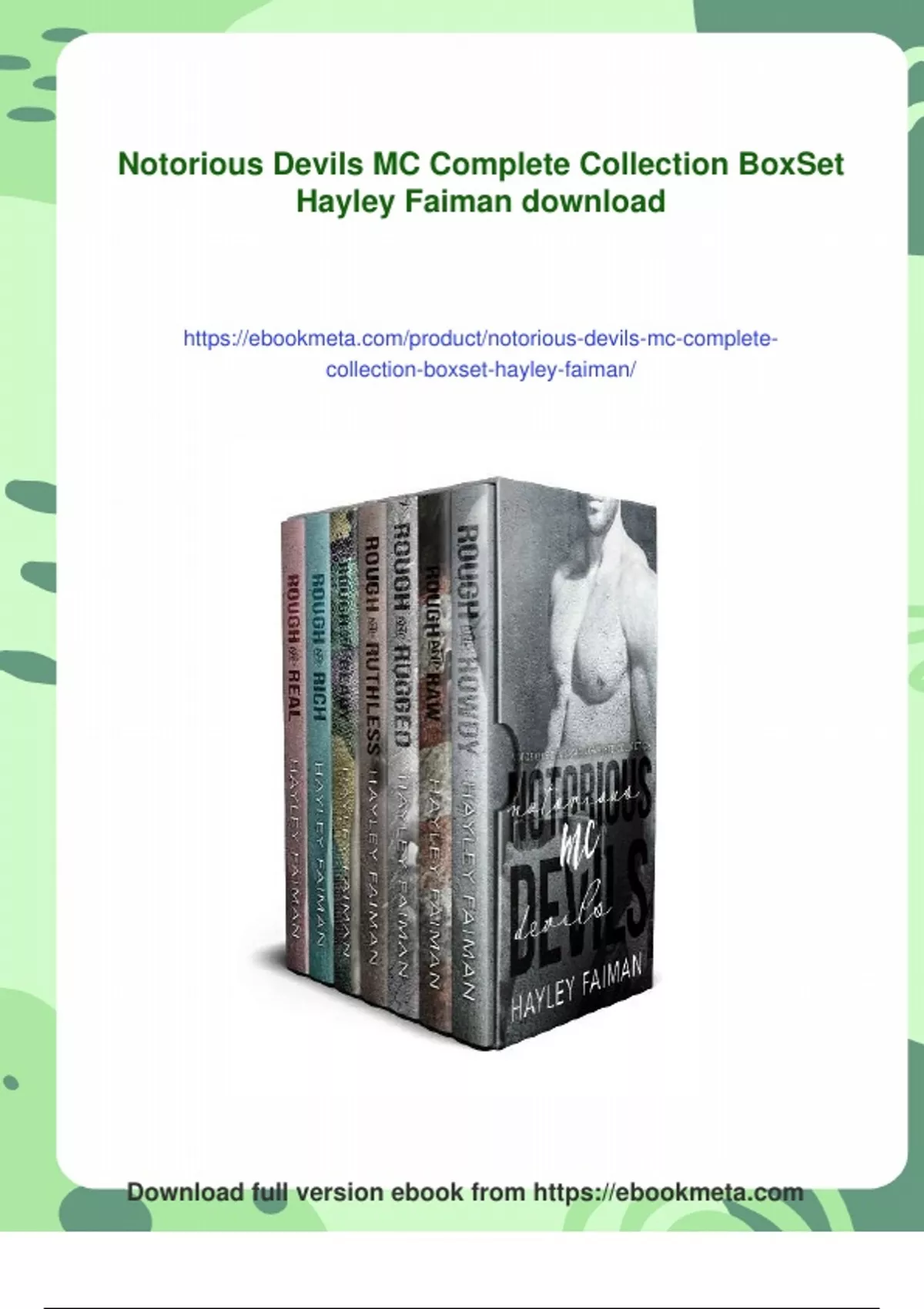Summary Notorious Devils MC Complete Collection BoxSet Hayley Faiman ...