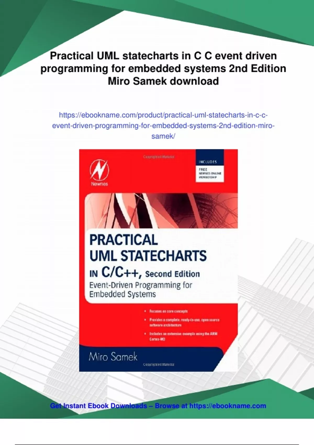 Summary Practical UML statecharts in C C event driven programming for embedded systems 2nd ...
