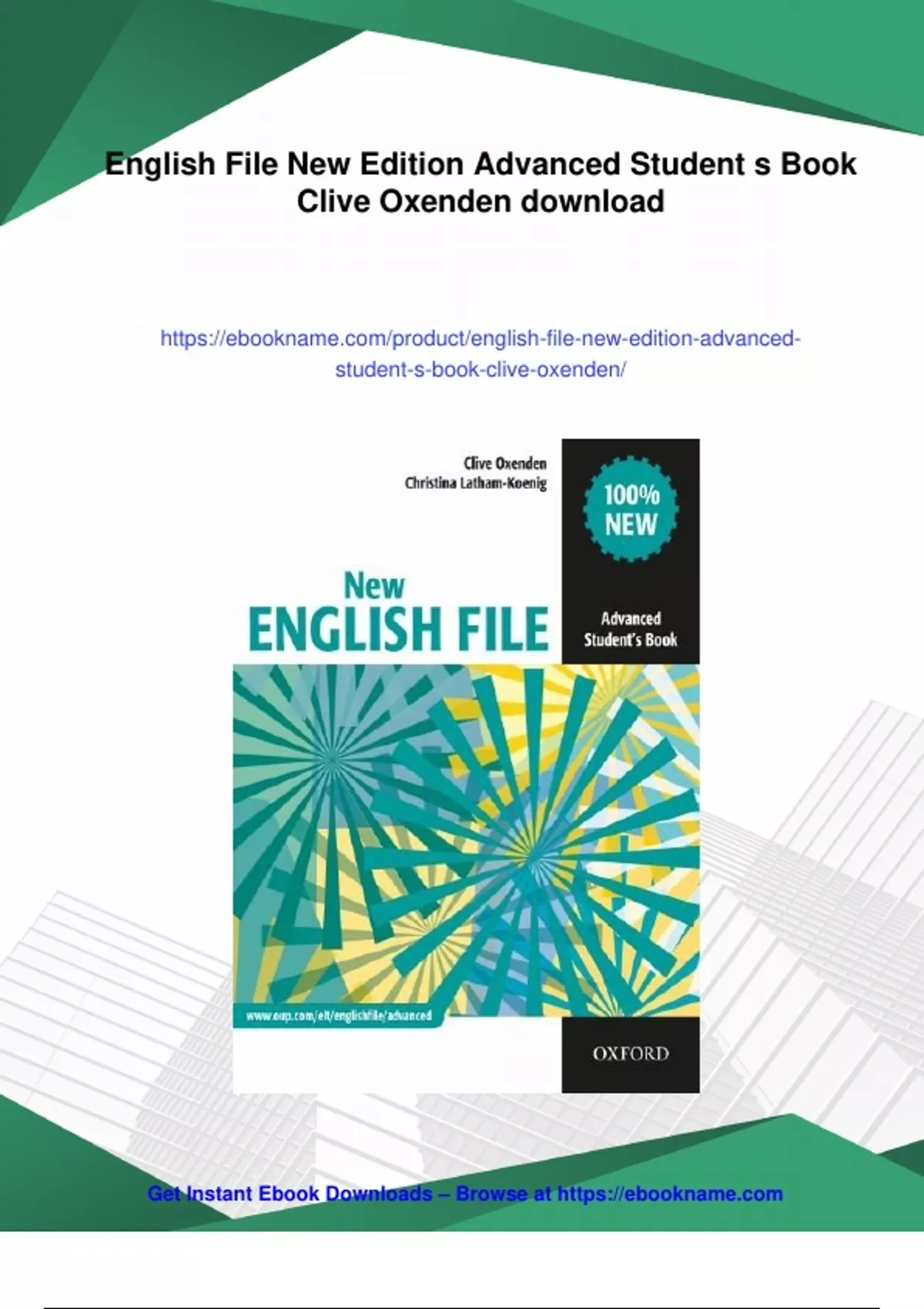 Summary English File New Edition Advanced Student s Book Clive Oxenden ...