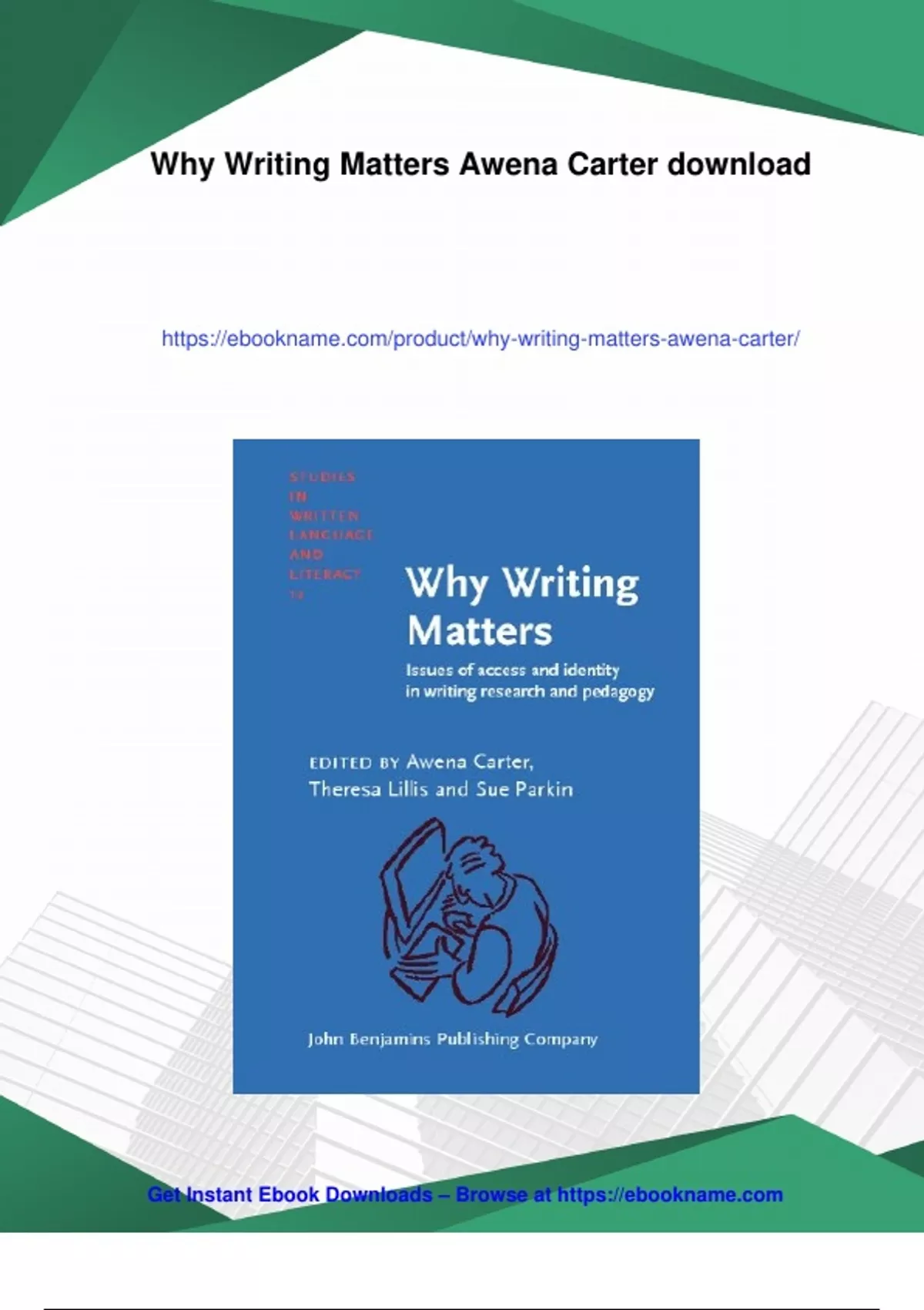 Summary Why Writing Matters Awena Carter - Instant Download - Ebookname ...