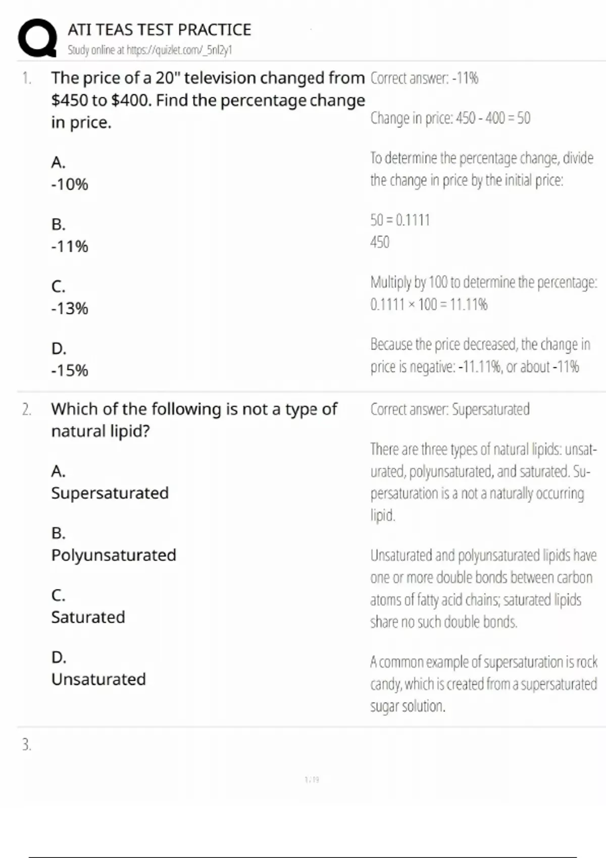 ATI TEAS Test Practice / Score 100% / 2025 Update / Practice Questions ...