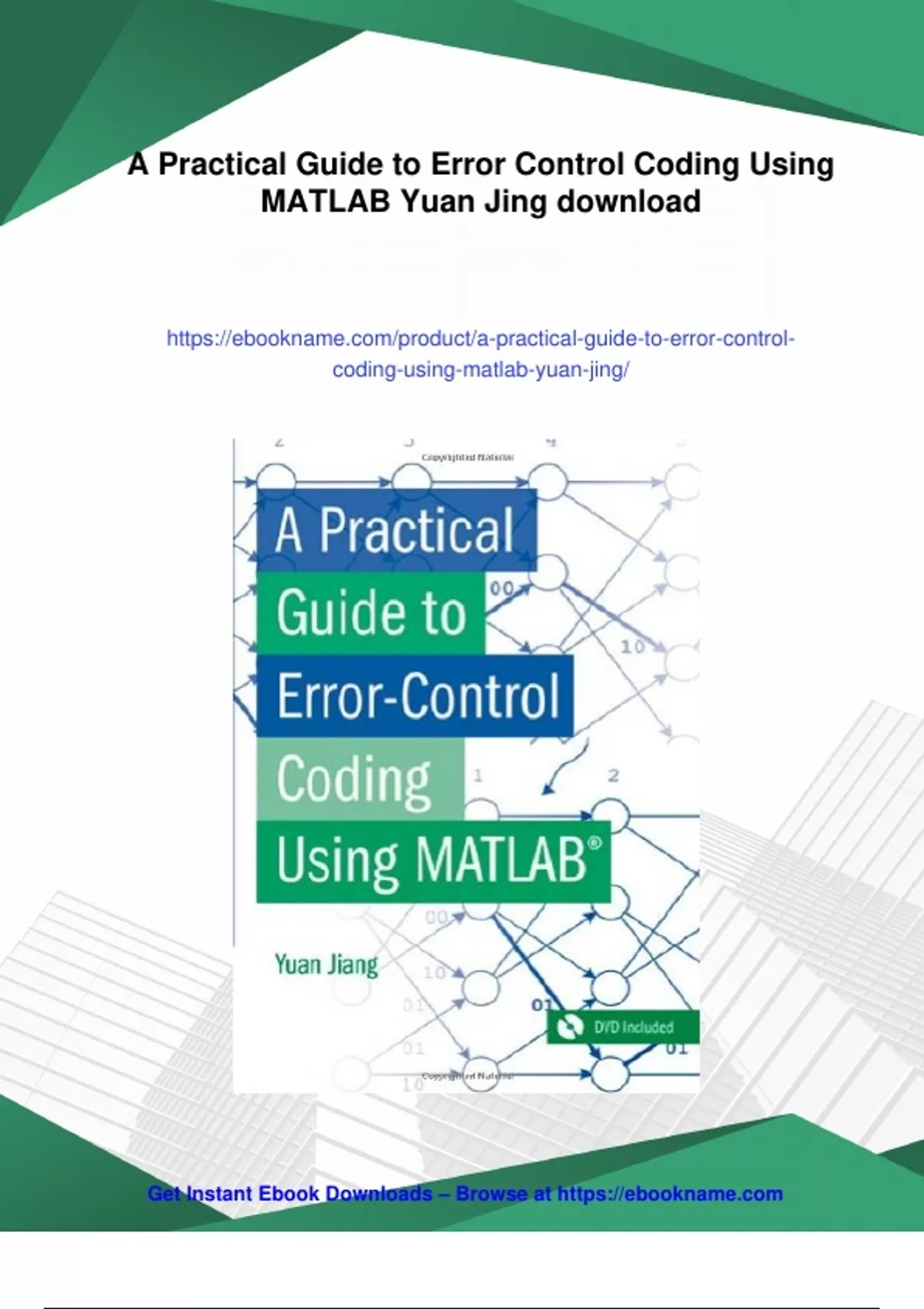 Summary A Practical Guide to Error Control Coding Using MATLAB Yuan Jing - Instant Download ...