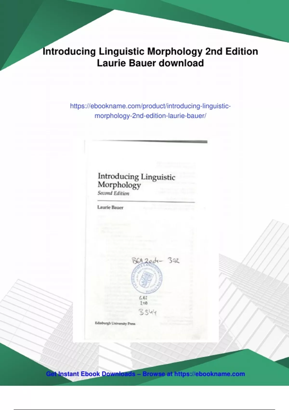 Summary Introducing Linguistic Morphology 2nd Edition Laurie Bauer ...