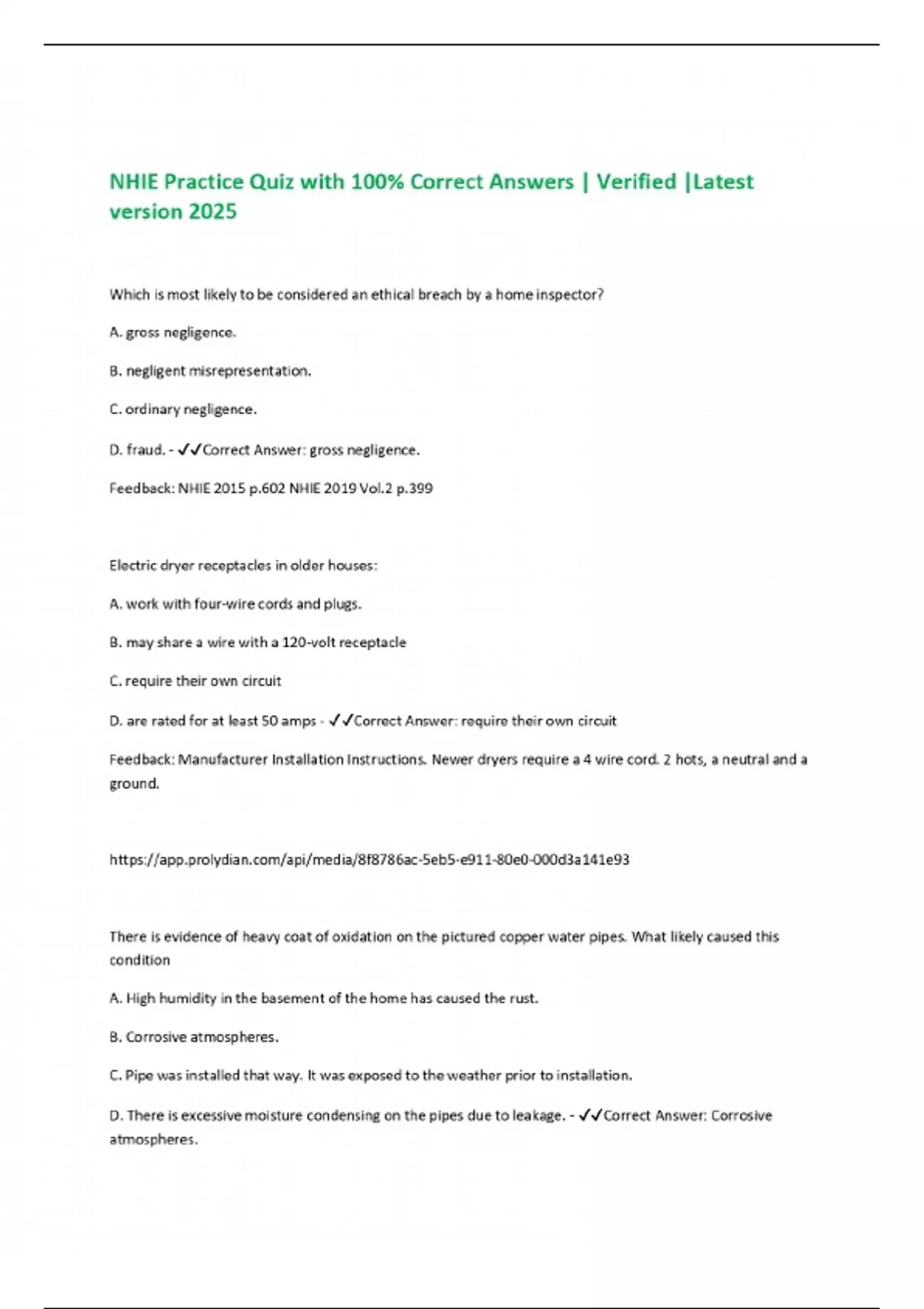 NHIE Practice Quiz with 100% Correct Answers | Verified |Latest version ...