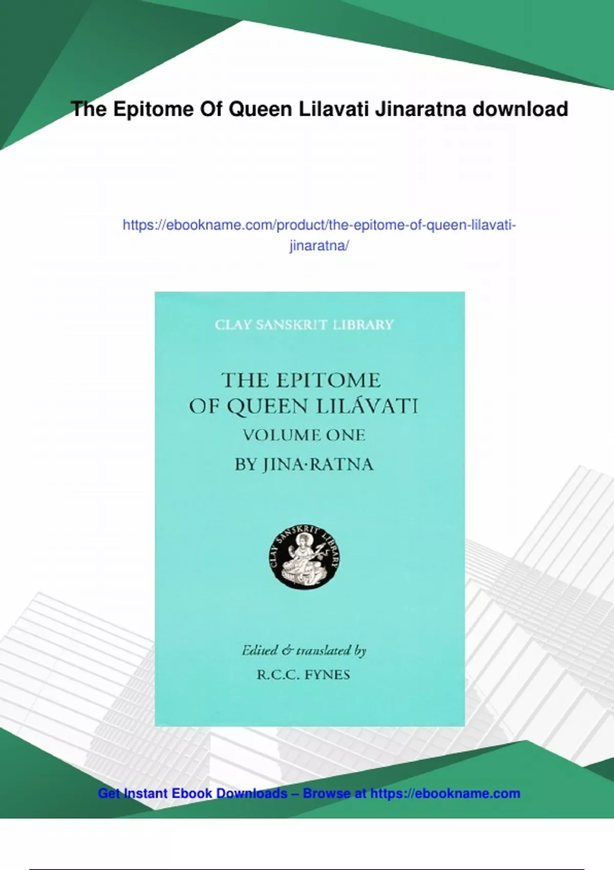 Summary The Epitome Of Queen Lilavati Jinaratna - Instant Download ...