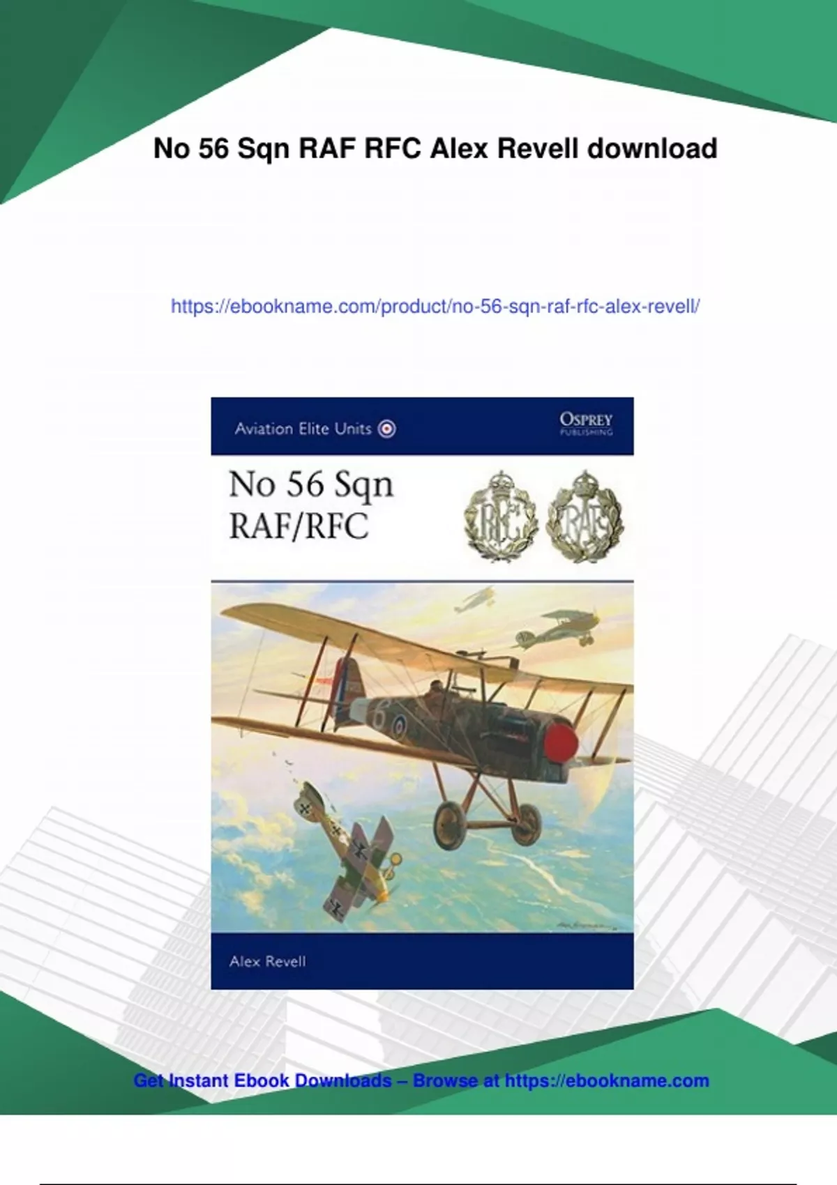 Summary No 56 Sqn RAF RFC Alex Revell - Digital Download - Ebookname ...