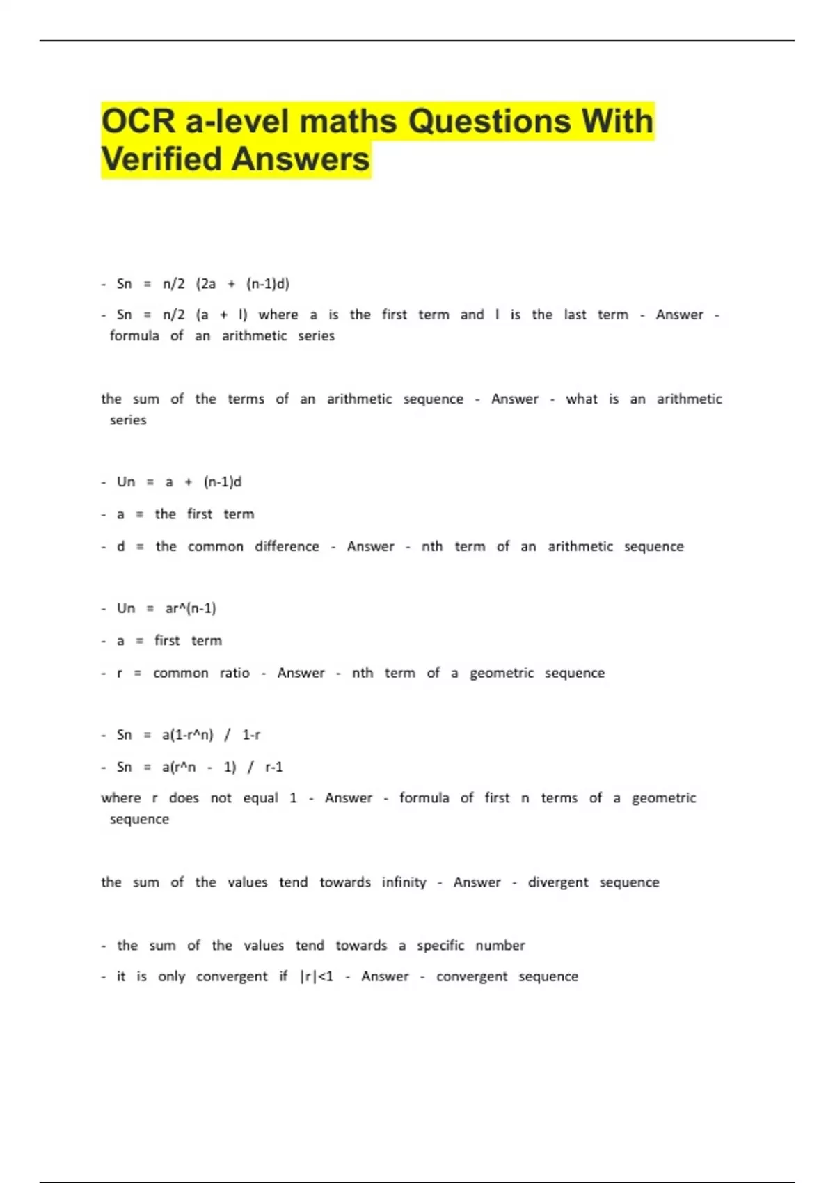 OCR a-level maths Questions With Verified Answers - Chemistry Paper 2 ...