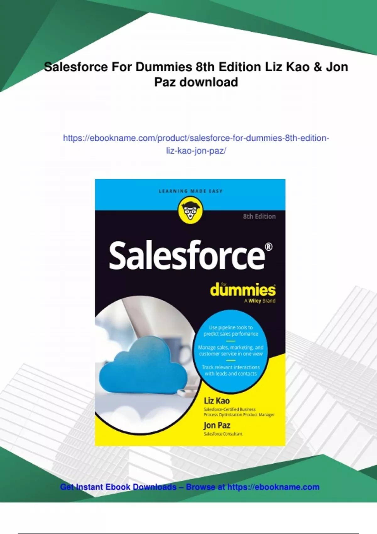 Summary Salesforce For Dummies 8th Edition Liz Kao & Jon Paz - PDF ...
