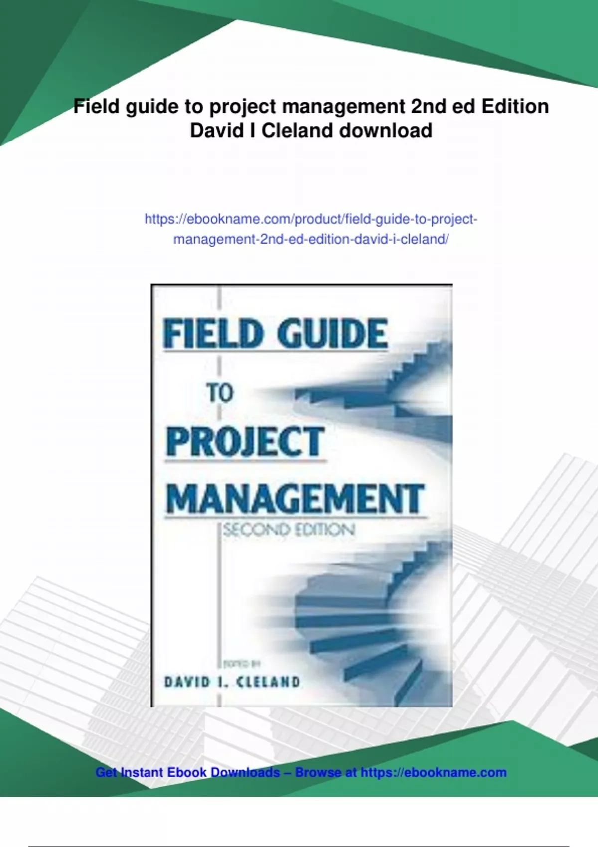 Summary Field guide to project management 2nd ed Edition David I ...
