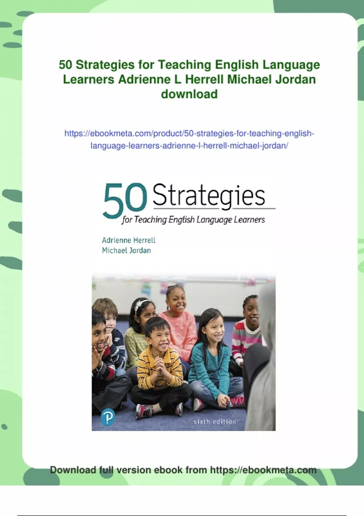 Summary 50 Strategies for Teaching English Language Learners Adrienne L ...