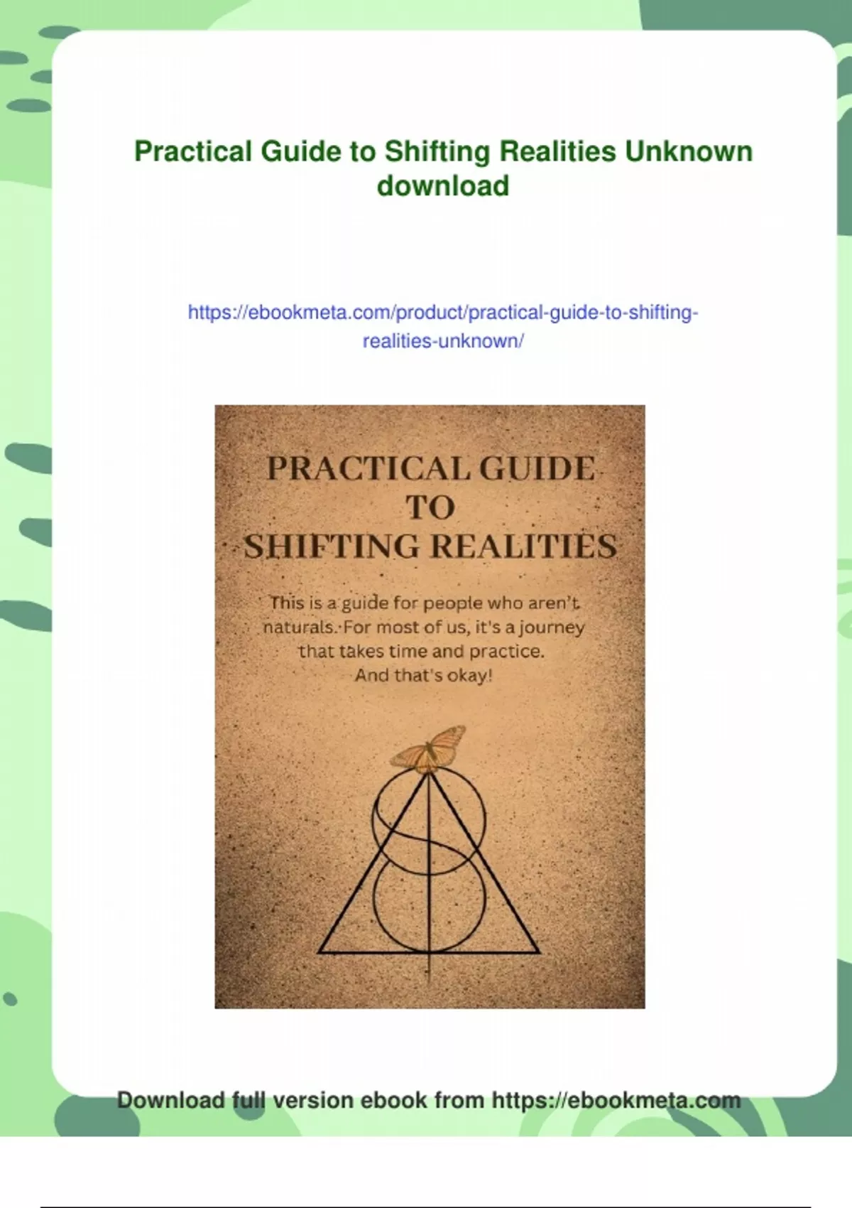Summary Practical Guide to Shifting Realities Unknown - Instant ...