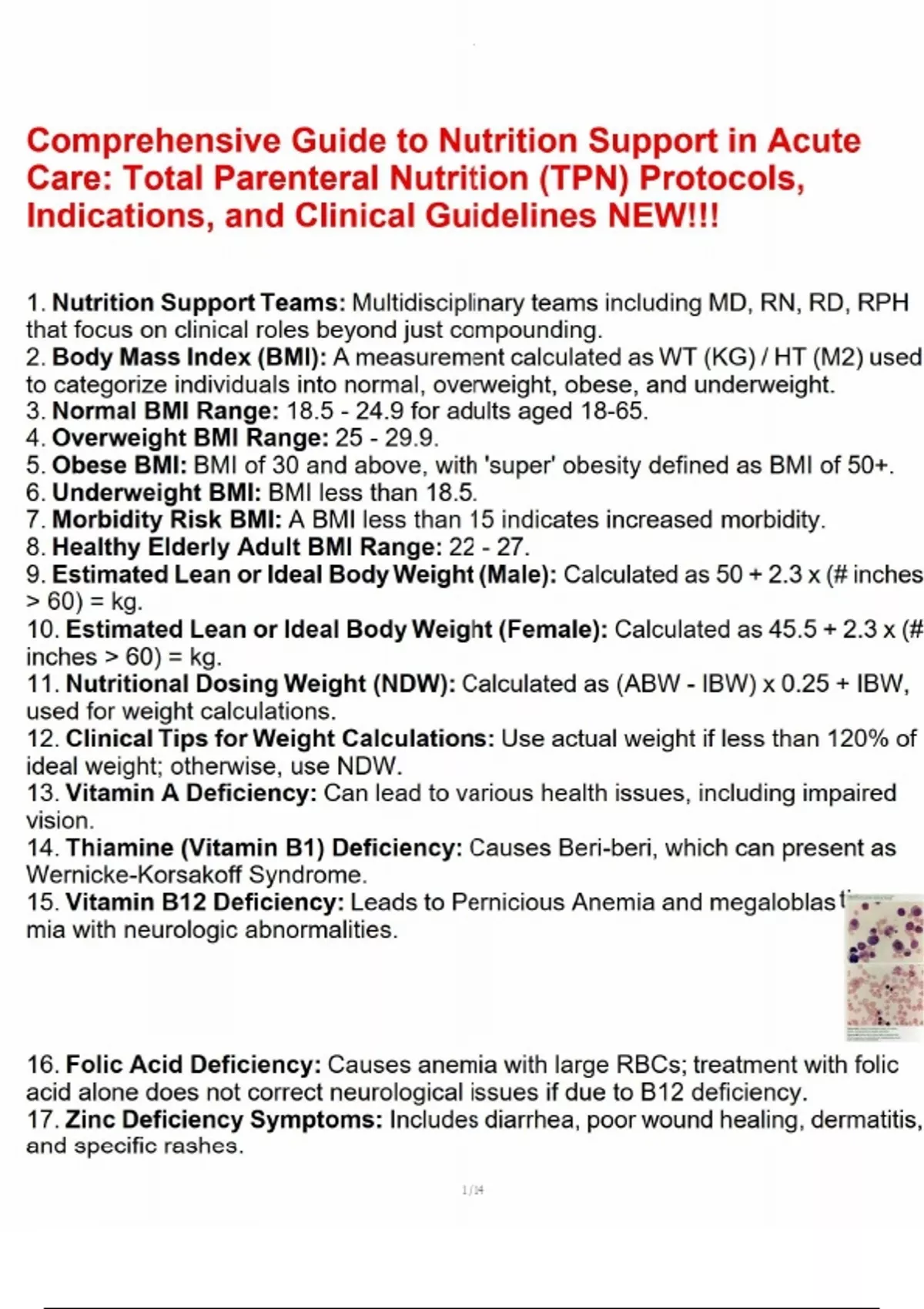 Comprehensive Guide to Nutrition Support in Acute Care Total Parenteral ...