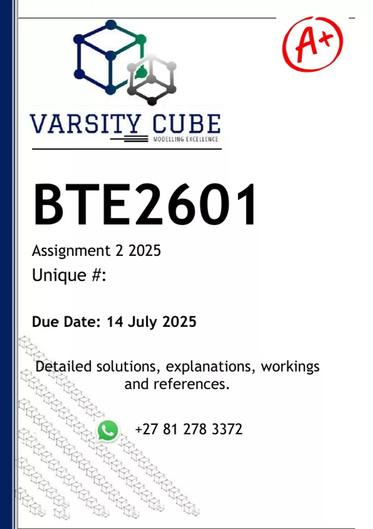 BTE2601 Assignment 2 (DETAILED ANSWERS) 2025 - DISTINCTION GUARANTEED ...