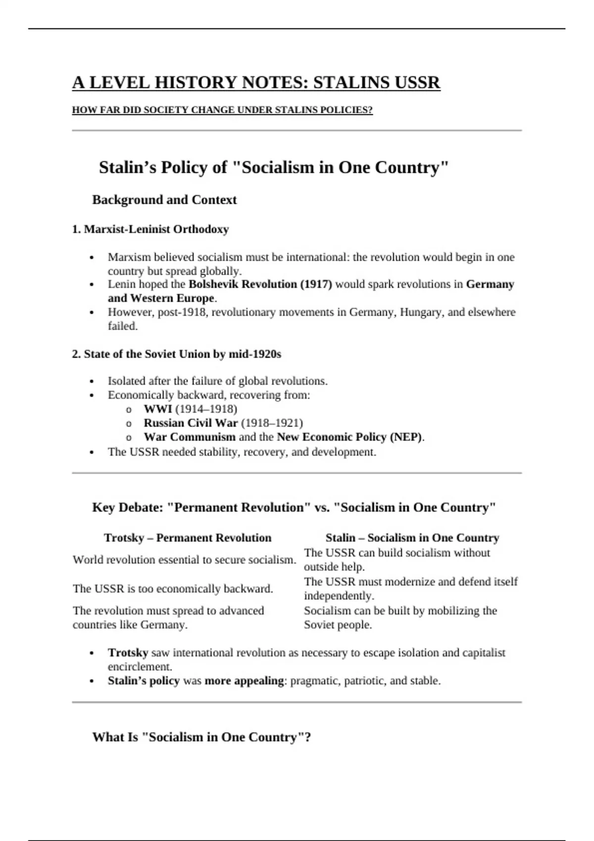 Summary A level History CAIE 9489 Notes : How Far Did Society Change ...