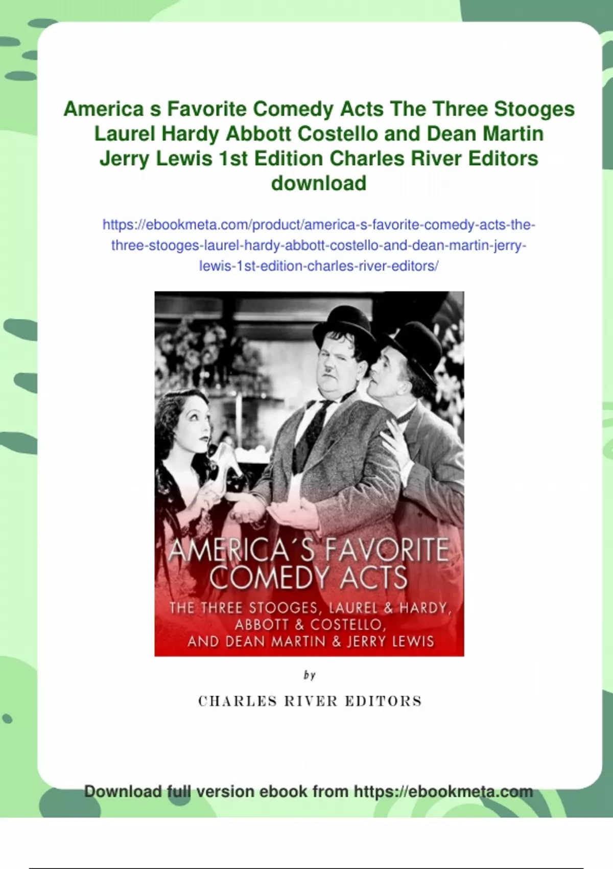 Summary America s Favorite Comedy Acts The Three Stooges Laurel Hardy ...