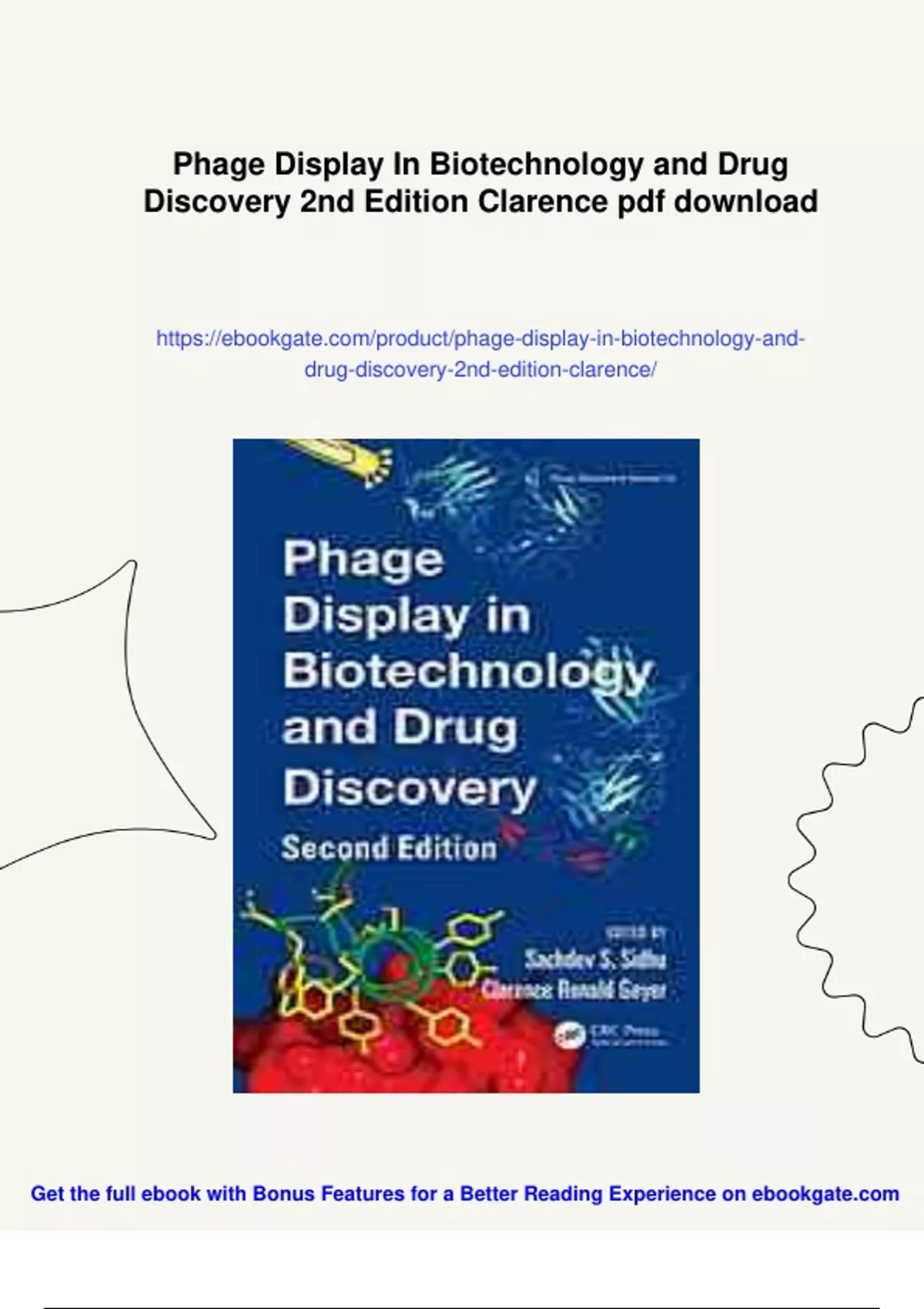 Summary Phage Display In Biotechnology and Drug Discovery 2nd Edition ...