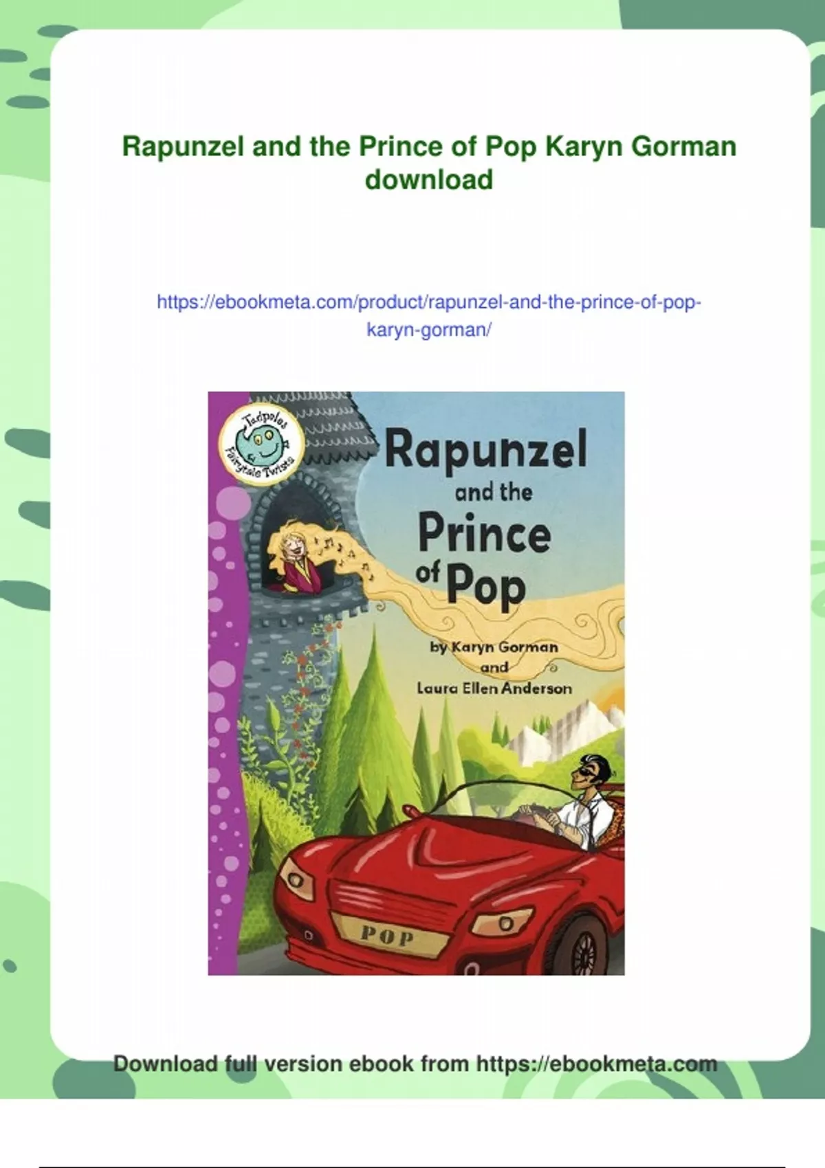 Summary Rapunzel and the Prince of Pop Karyn Gorman - Digital Download ...