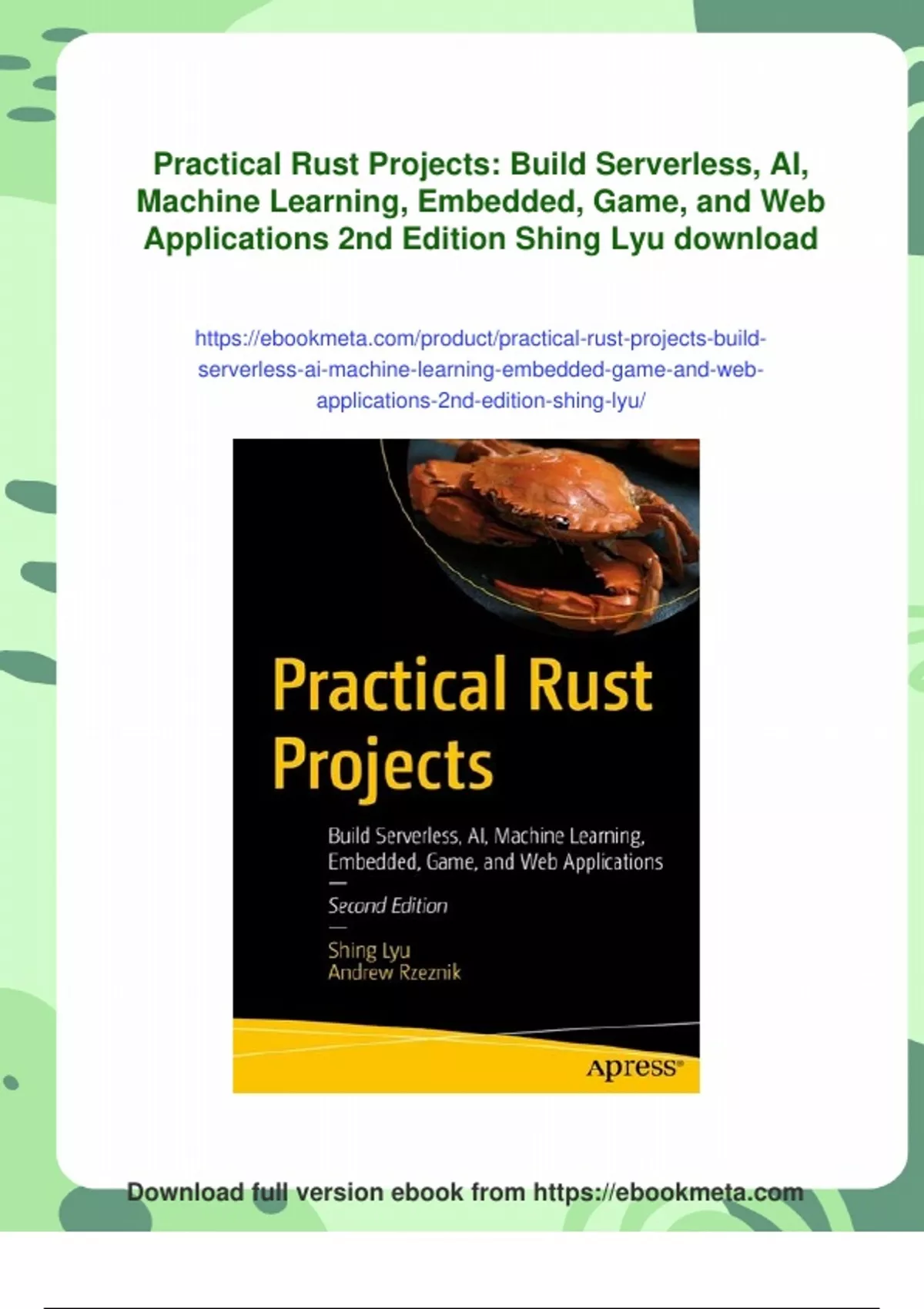 Summary Practical Rust Projects: Build Serverless, AI, Machine Learning, Embedded, Game, and Web ...