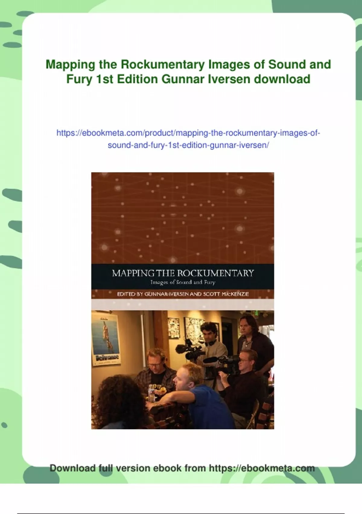 Summary Mapping the Rockumentary Images of Sound and Fury 1st Edition ...