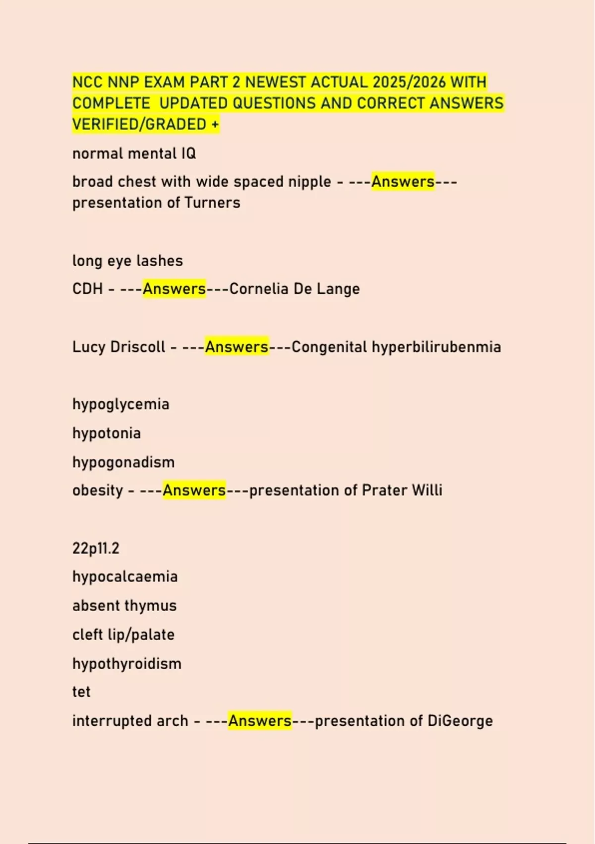 NCC NNP EXAM PART 2 NEWEST ACTUAL 2025/2026 WITH COMPLETE UPDATED ...