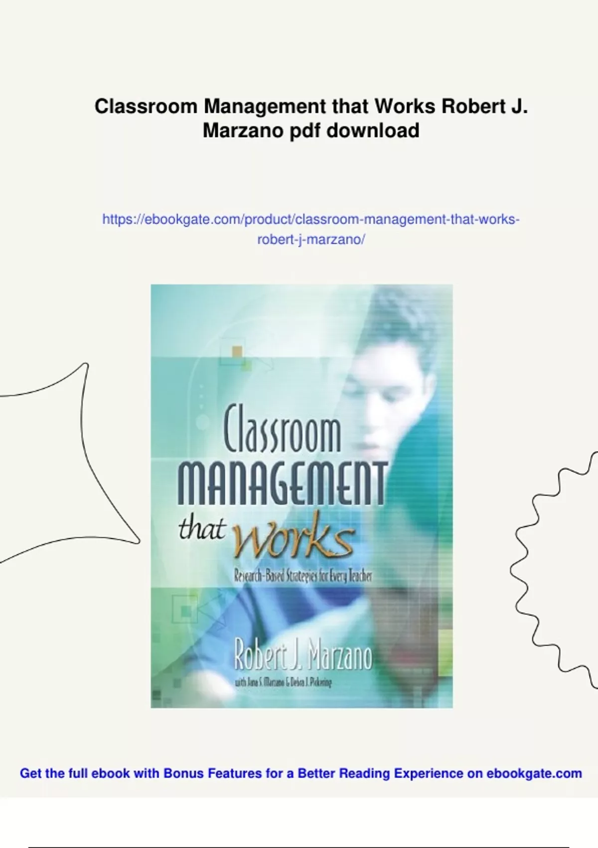 Summary Classroom Management that Works Robert J. Marzano - Digital ...