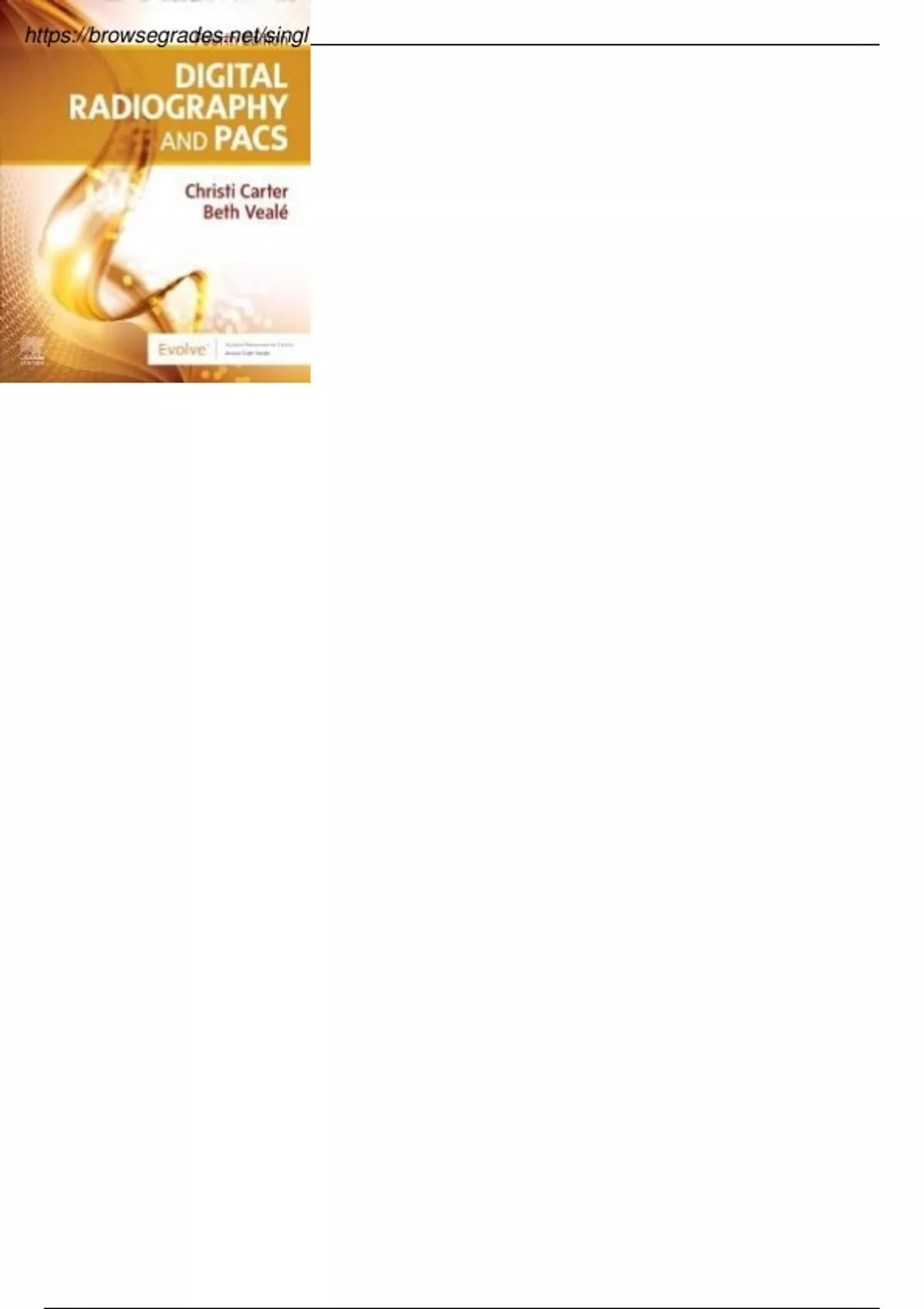 TEST BANK FOR Digital Radiography and PACS 4th Edition by Christi ...