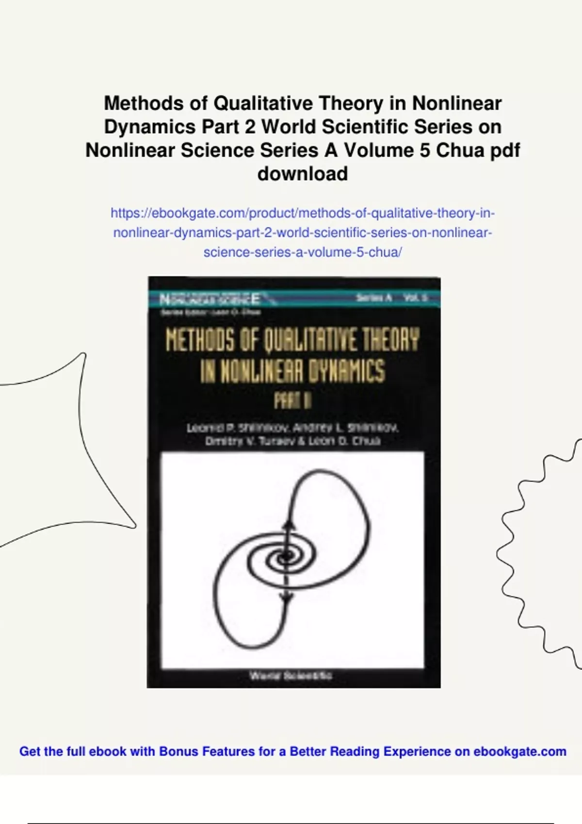 Summary Methods of Qualitative Theory in Nonlinear Dynamics Part 2 ...