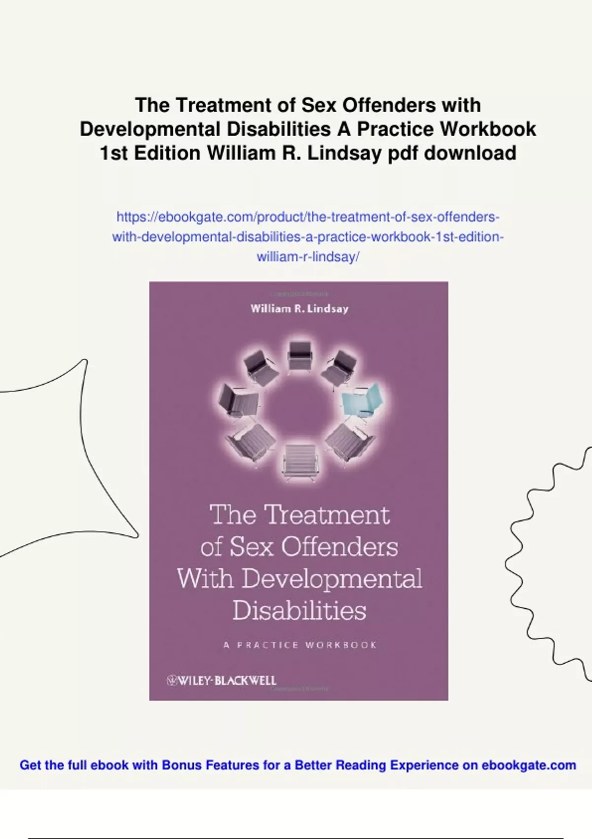 Summary The Treatment of Sex Offenders with Developmental Disabilities ...