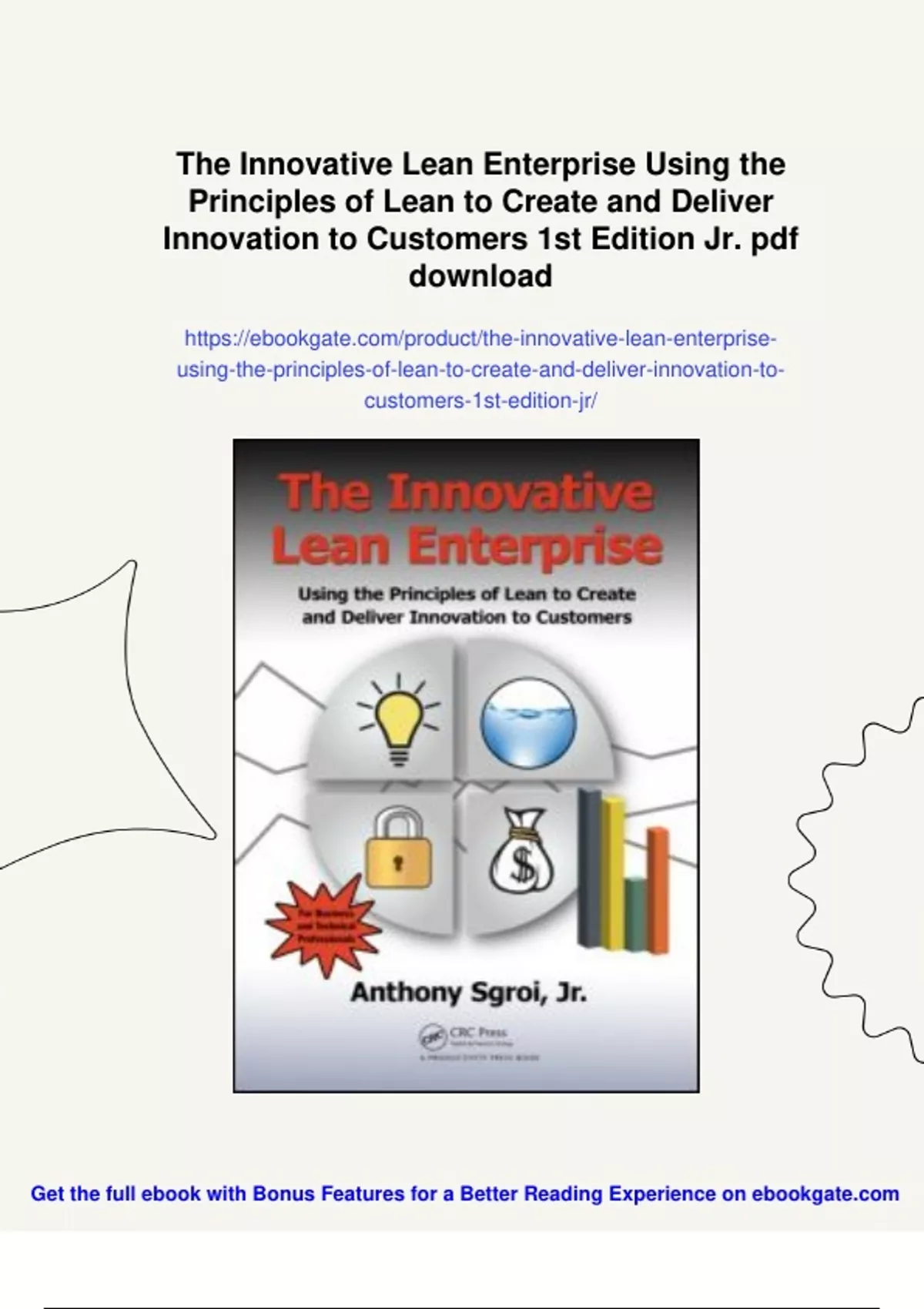 Summary The Innovative Lean Enterprise Using the Principles of Lean to ...