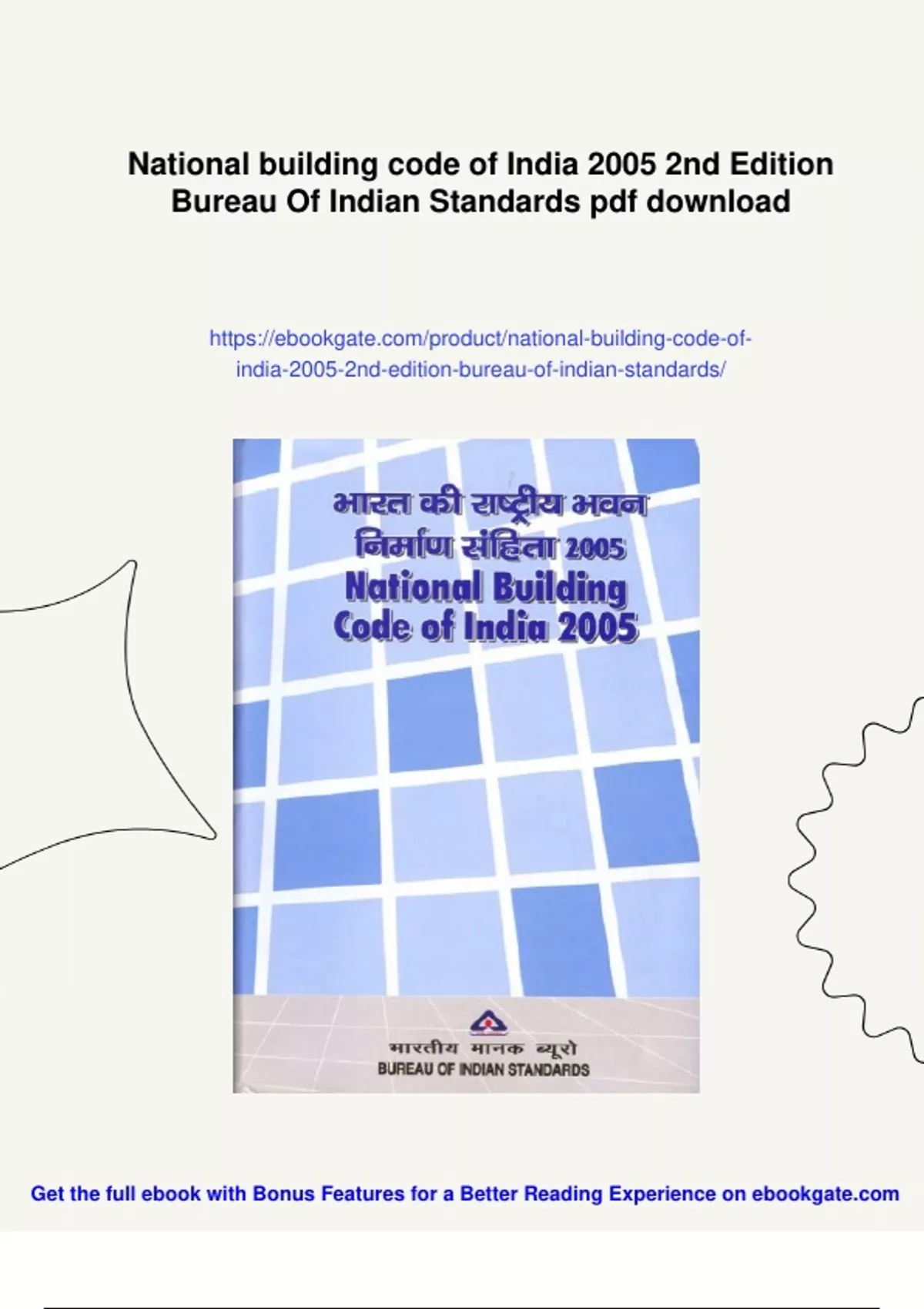 Summary National building code of India 2005 2nd Edition Bureau Of Indian Standards - Digital ...